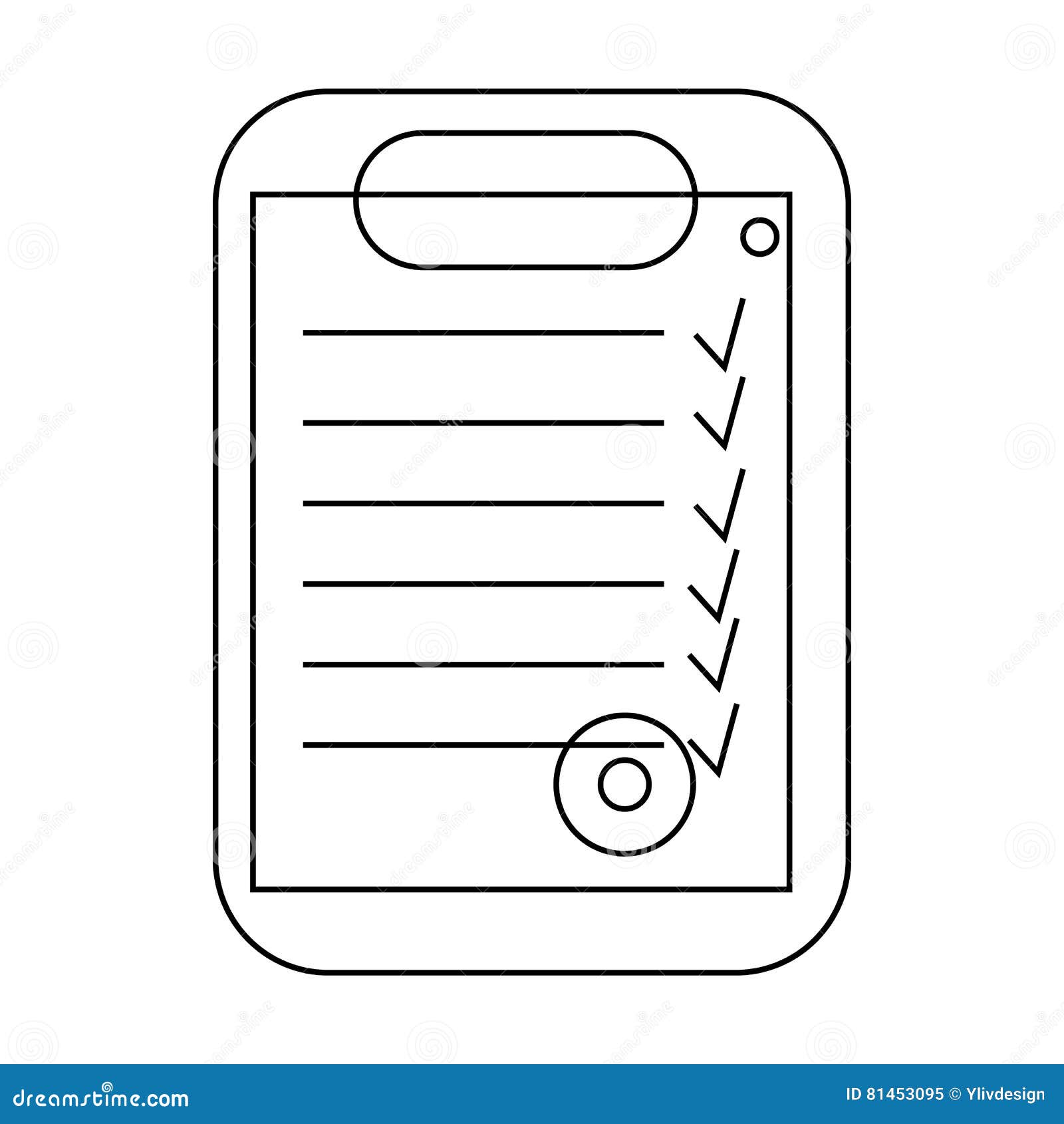 Plan Document Icon, Outline Style Stock Vector - Illustration of blank ...