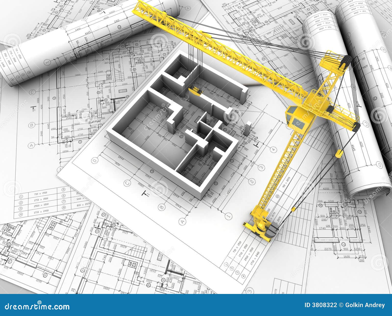 Plan drawing stock illustration. Illustration of home - 3808322