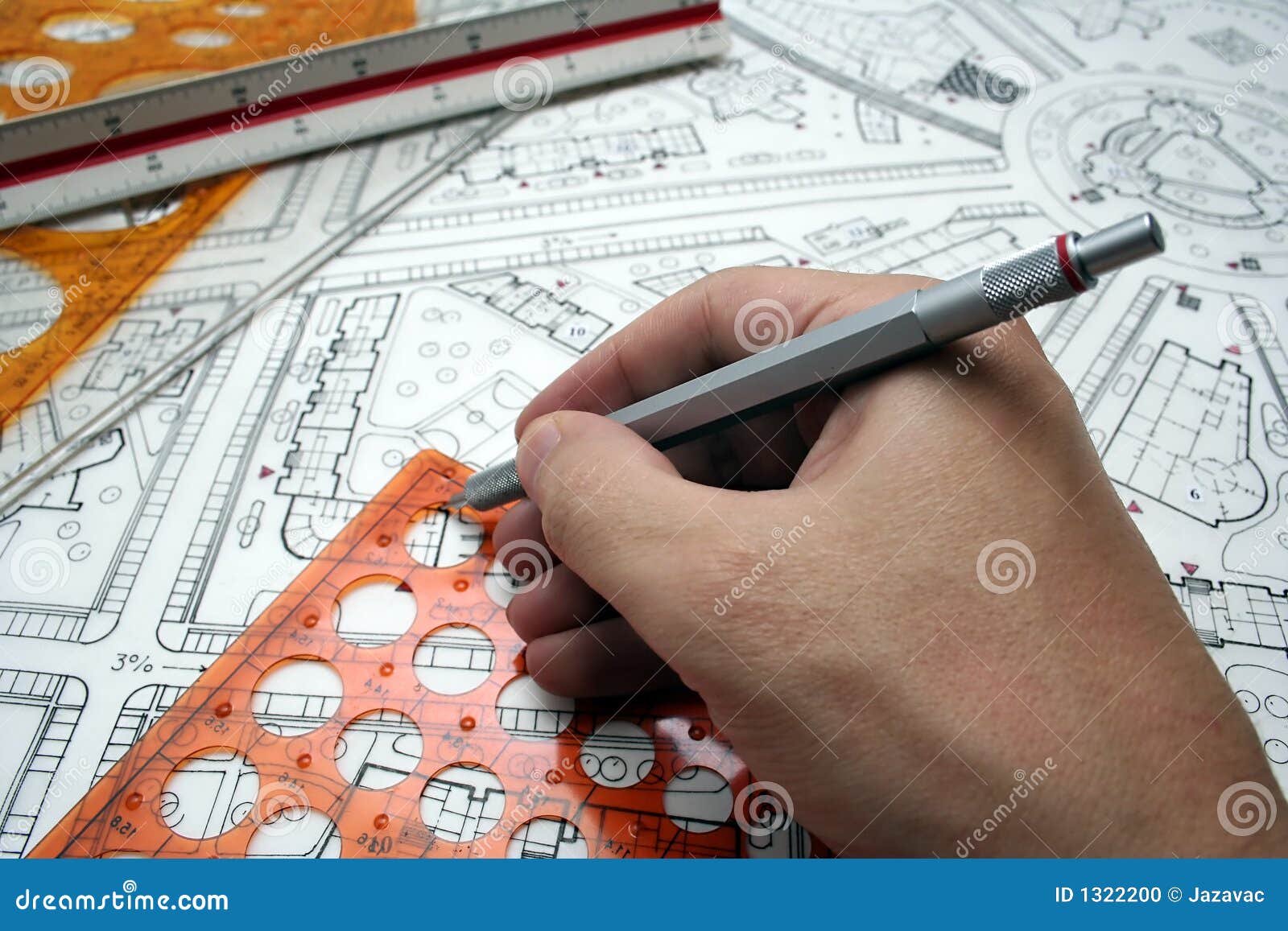 Plan drawings stock photo. Image of architect, paper, arrangements ...
