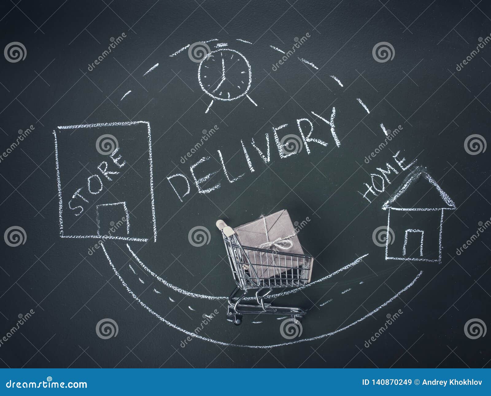 Plan Drawn on a Chalk Board. Stock Image - Image of blackboard, snack ...