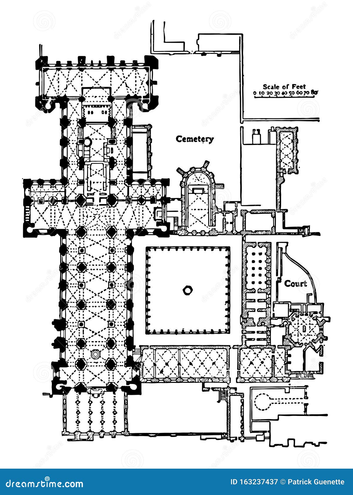 Plan Of Durham Cathedral An Example Of English Gothic Architecture ...