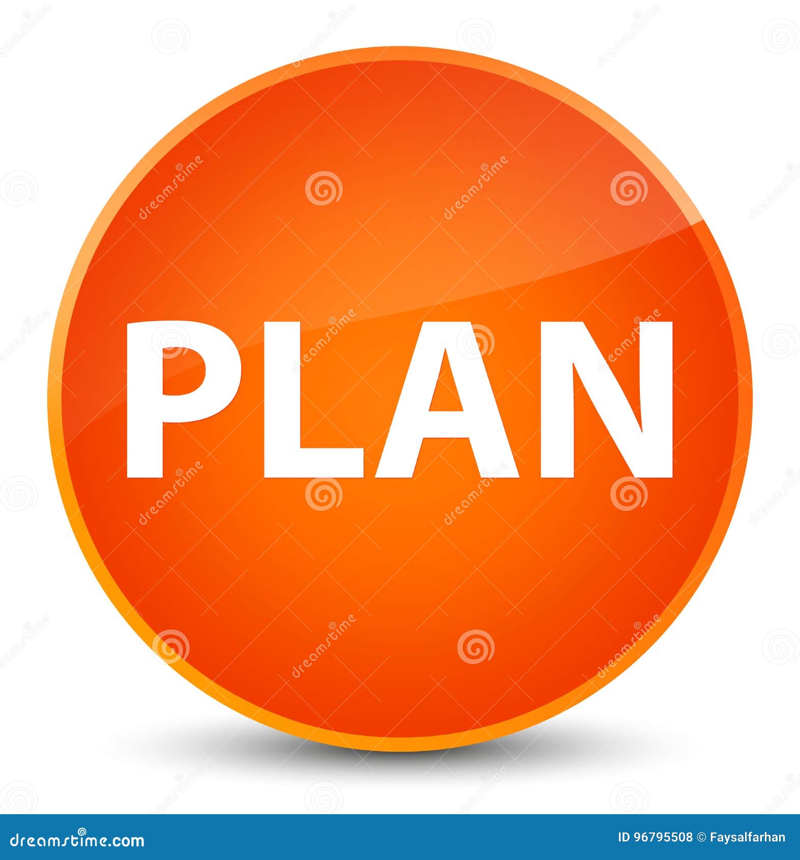 Plan Elegant Orange Round Button Stock Illustration - Illustration of ...