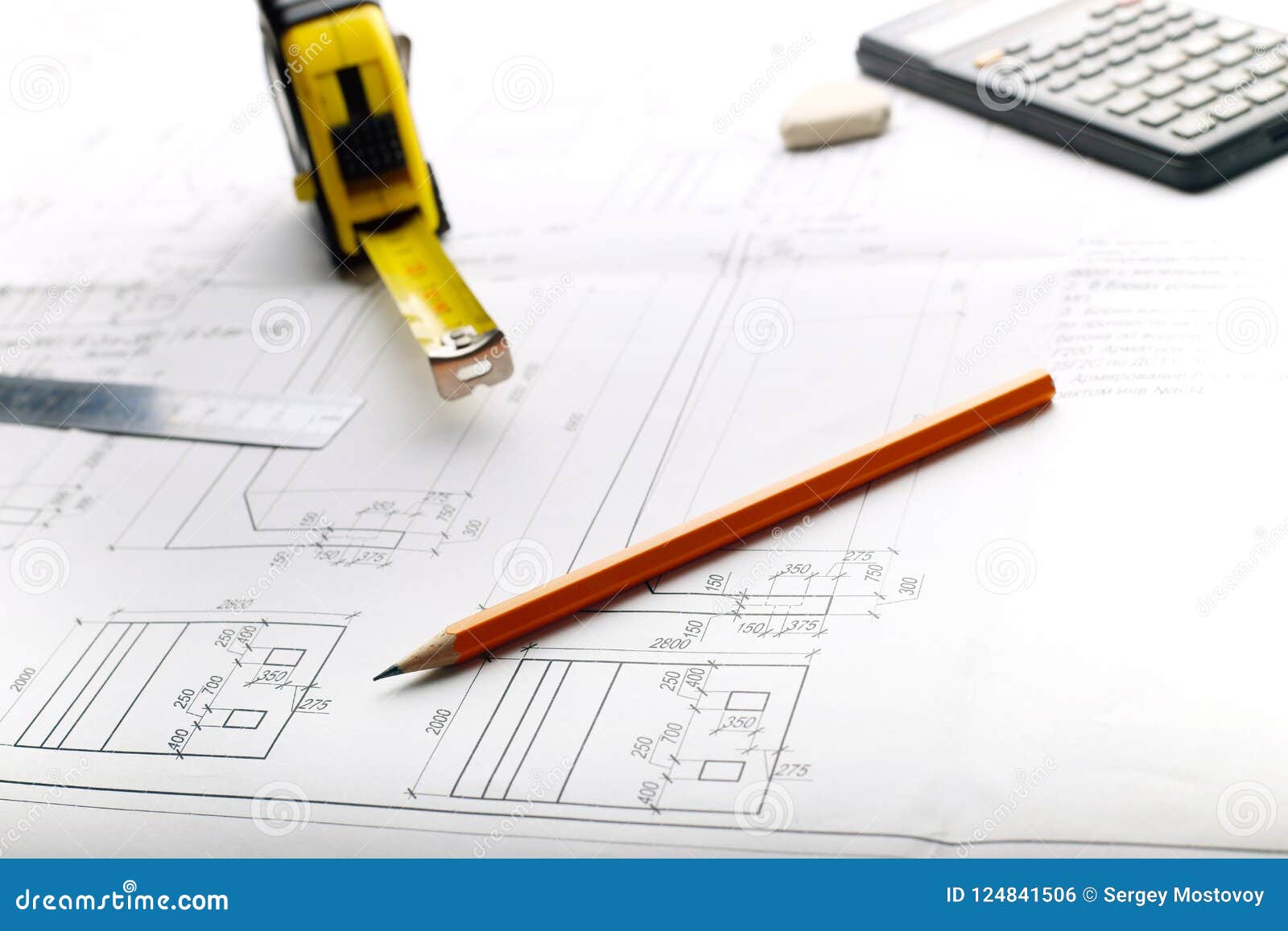 Plan - Drawing on the Table Stock Photo - Image of architect, drawing ...
