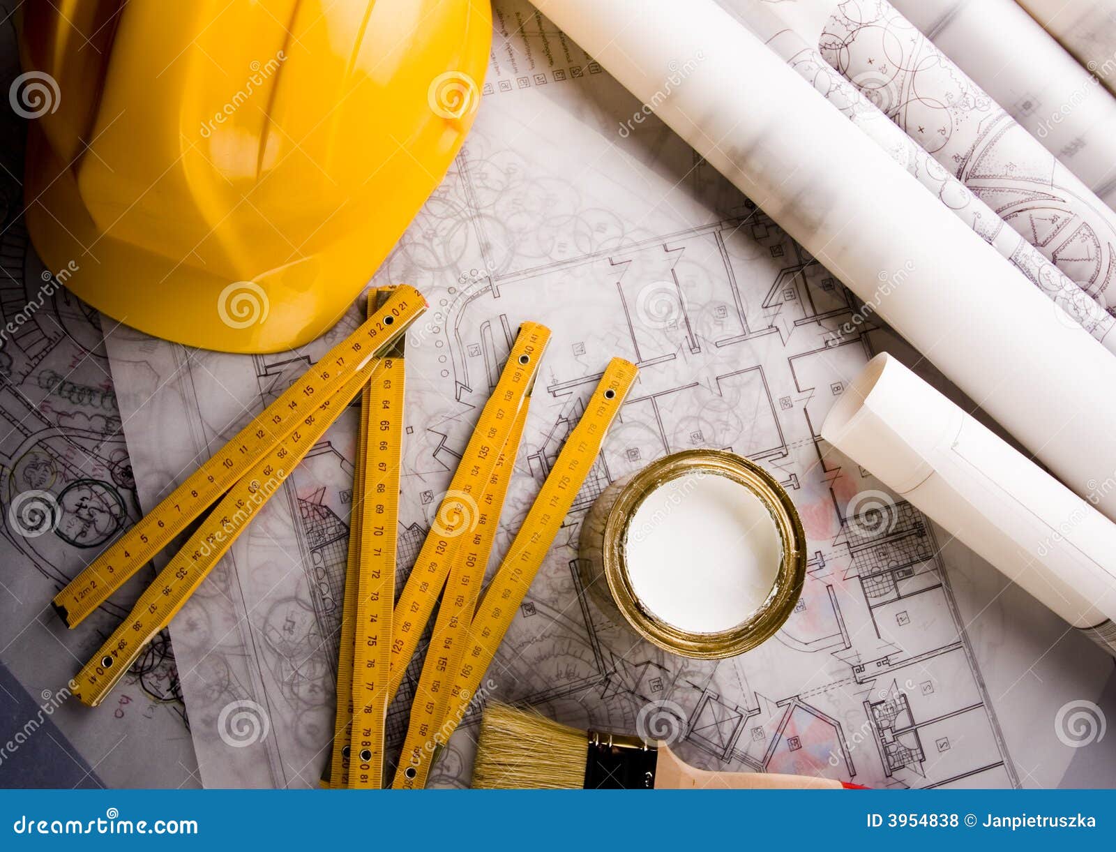 Plan Et Outils D'architecture Photo stock - Image du amélioration ...