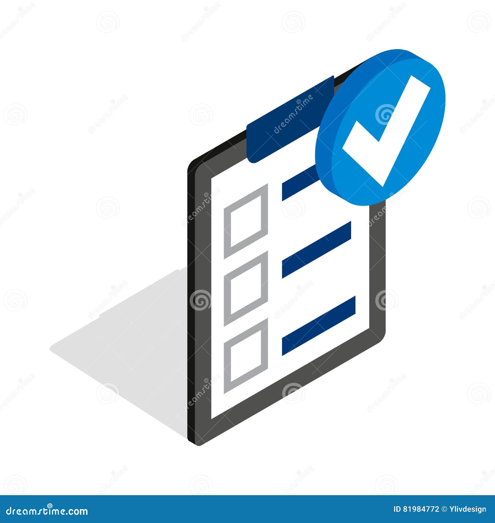 Plan is Executed Icon, Isometric 3d Style Stock Vector - Illustration ...