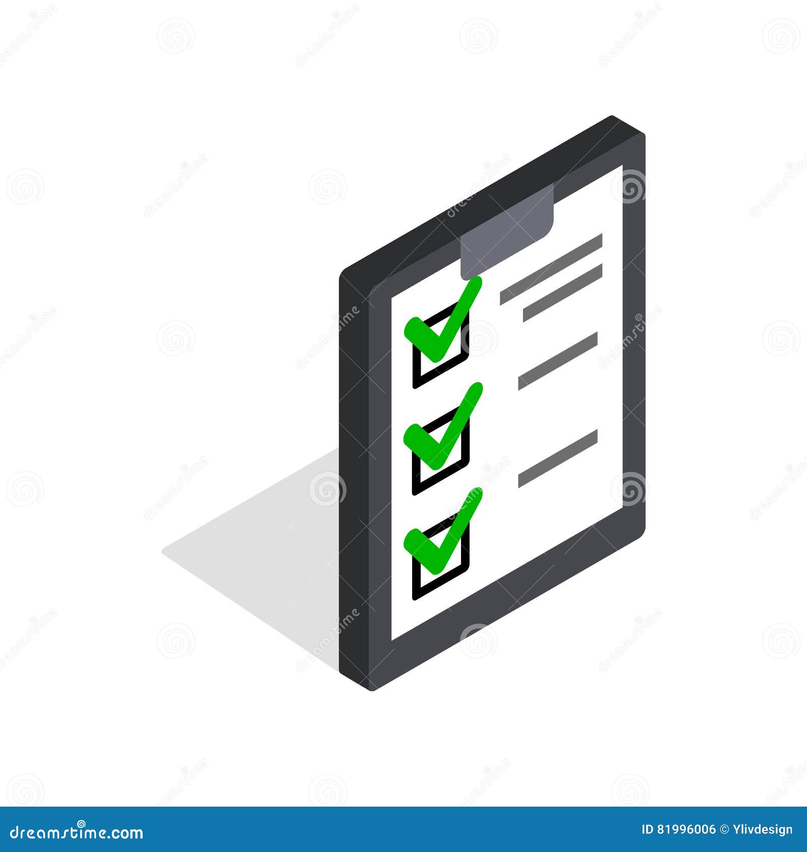 Plan is Executed Icon, Isometric 3d Style Stock Vector - Illustration ...