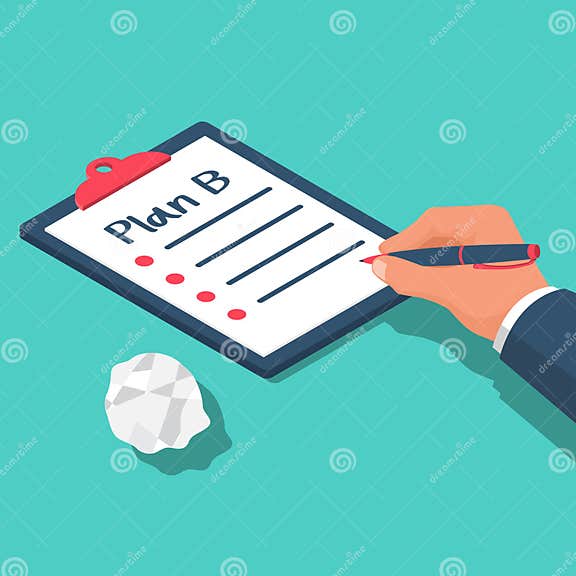 Plan a Failed Go To B. Passes To Second Plan. Vector Illustration ...
