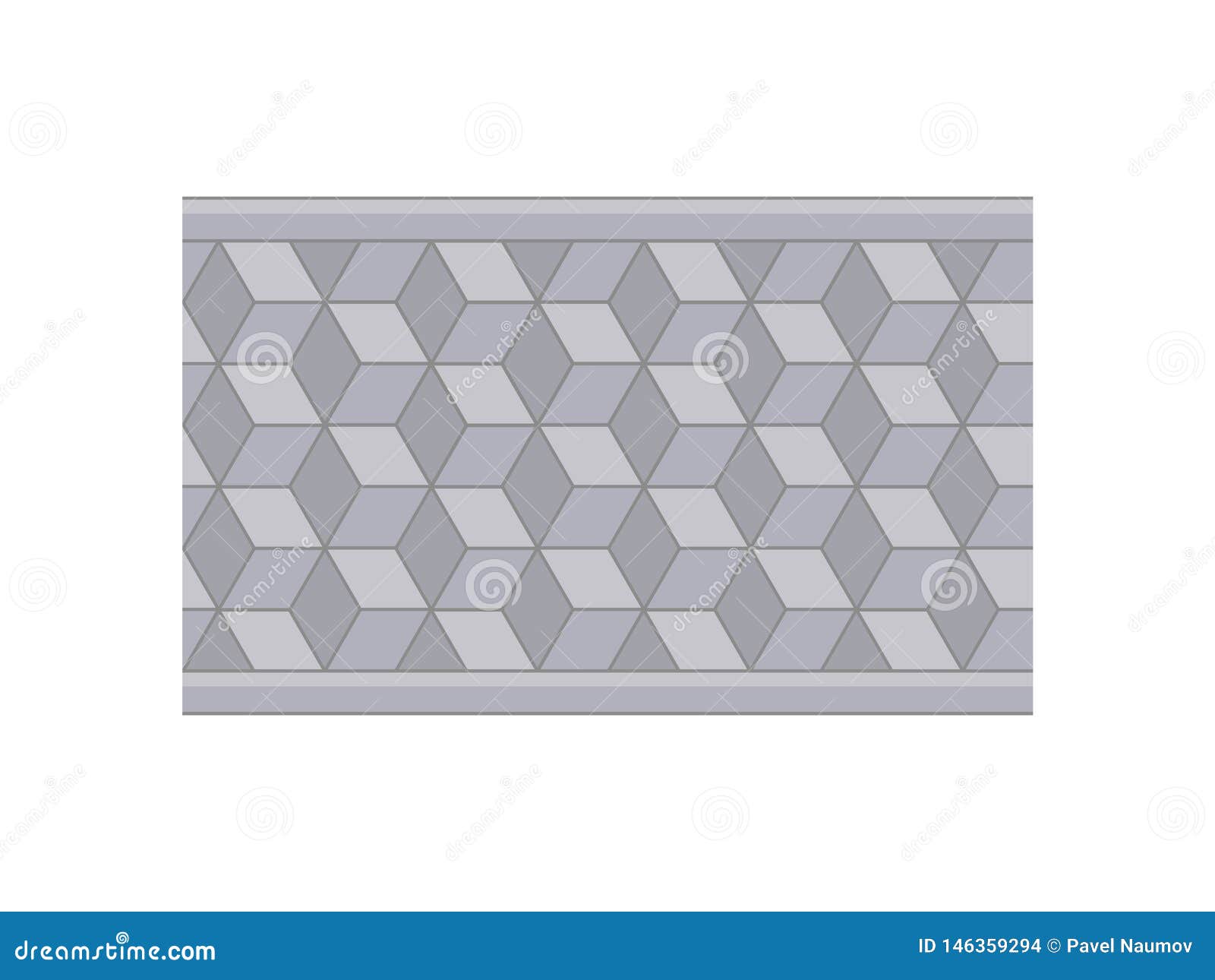 Plan a Garden Path of Tiles. View from Above. Vector Illustration ...