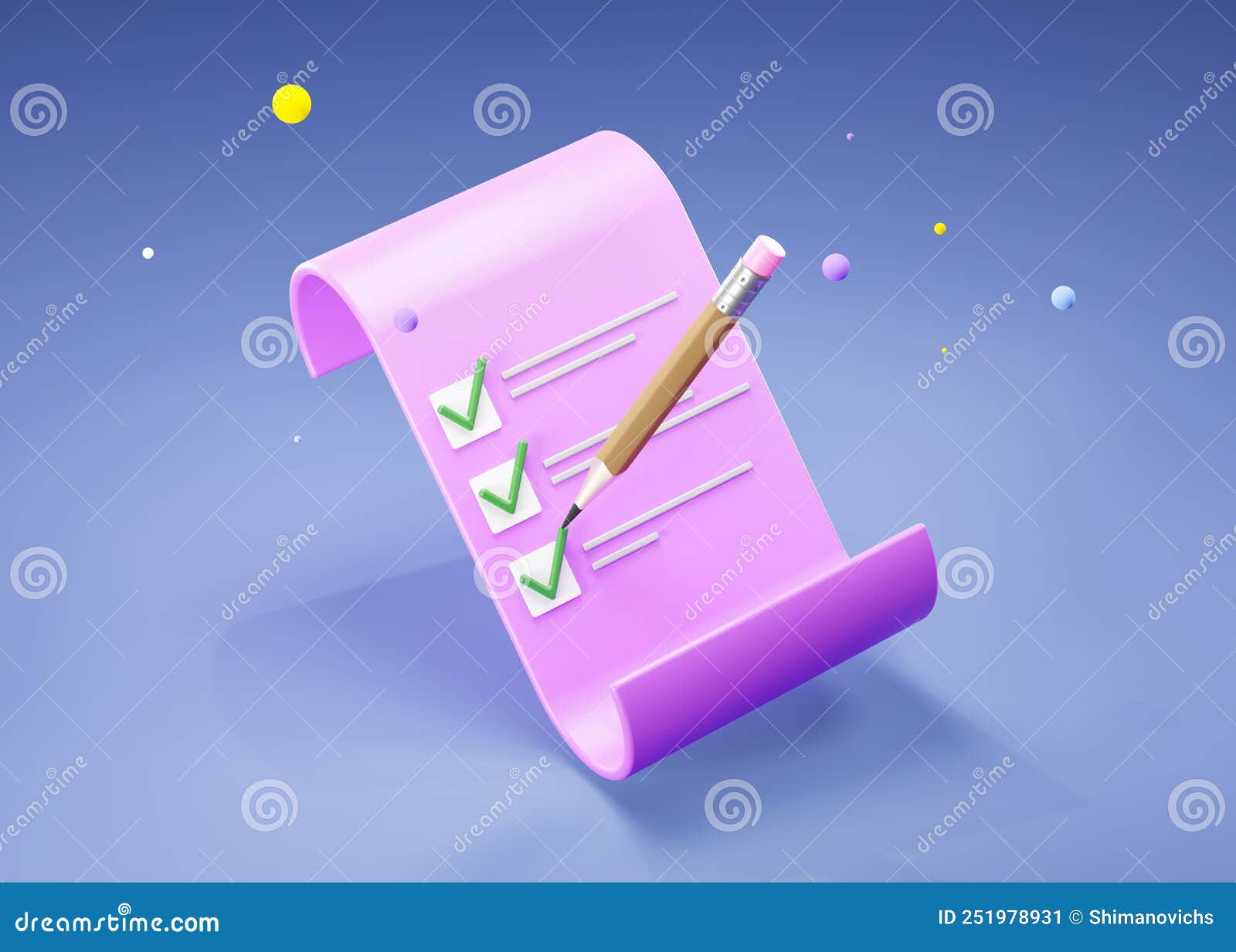 Plan for Goals and Objectives with Progress Marks, Cartoon Checklist ...