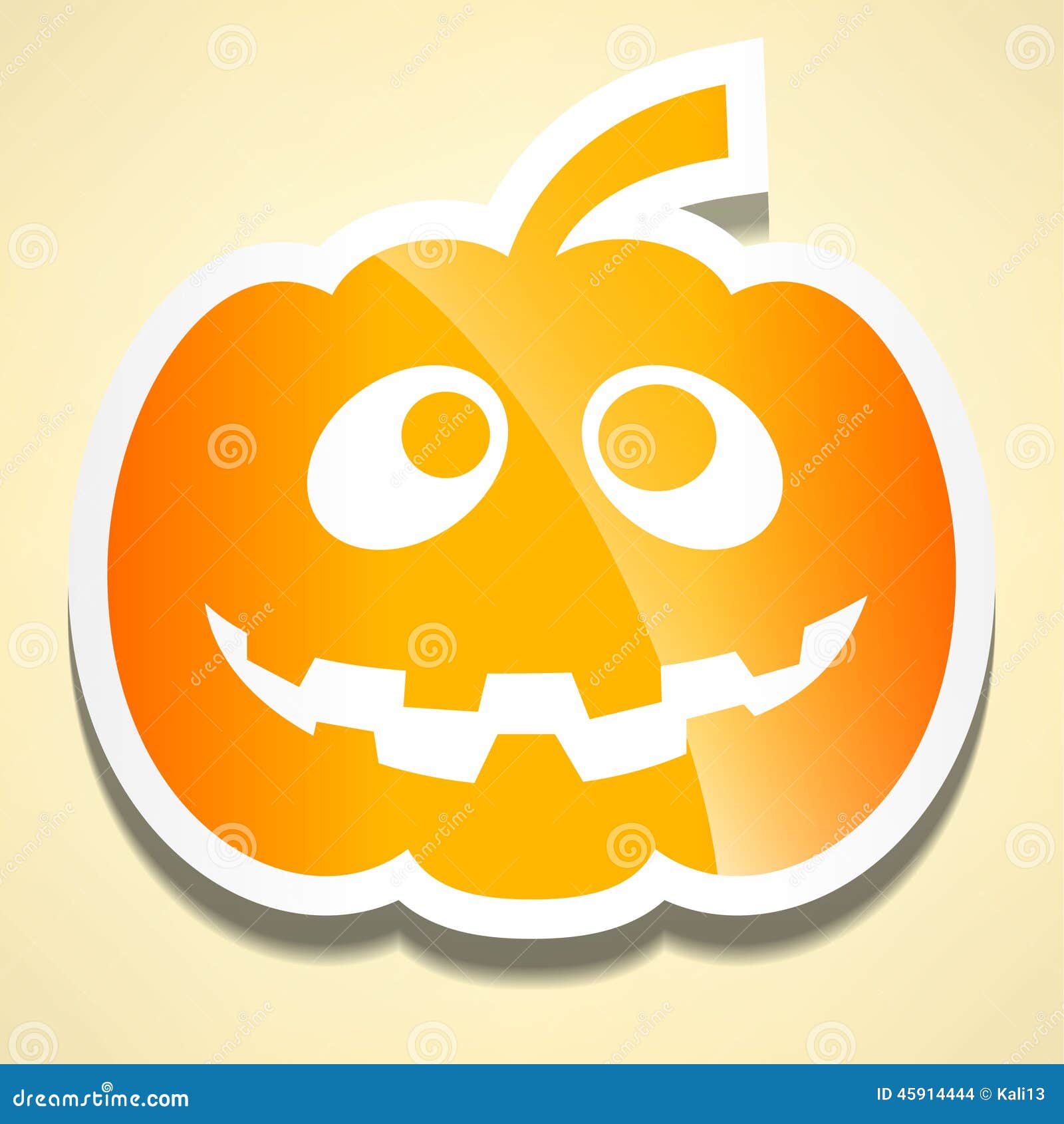 Plan Gullig Pumpa Med Skugga Vektor Illustrationer - Illustration av ...