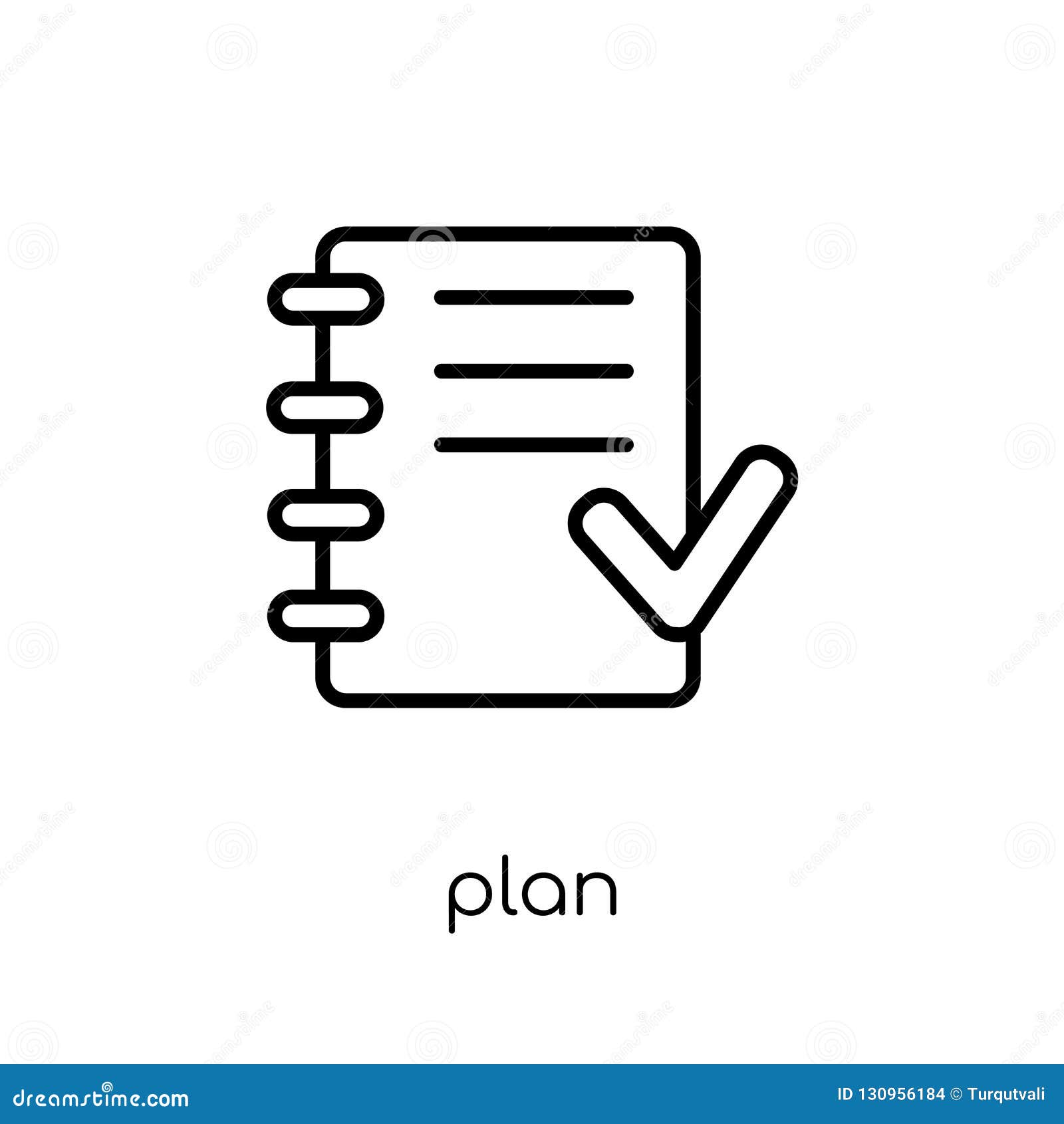 Plan icon from collection. stock vector. Illustration of line - 130956184