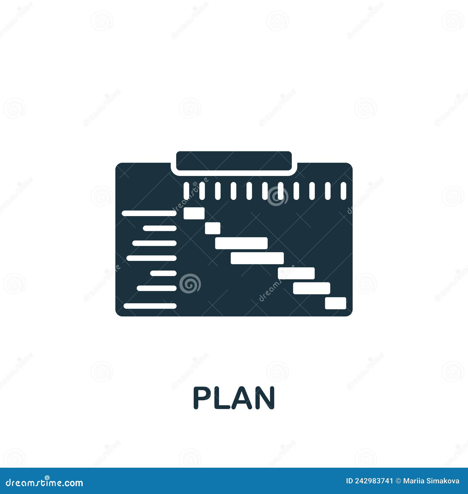 Plan Icon. Monochrome Simple Icon for Templates, Web Design and ...