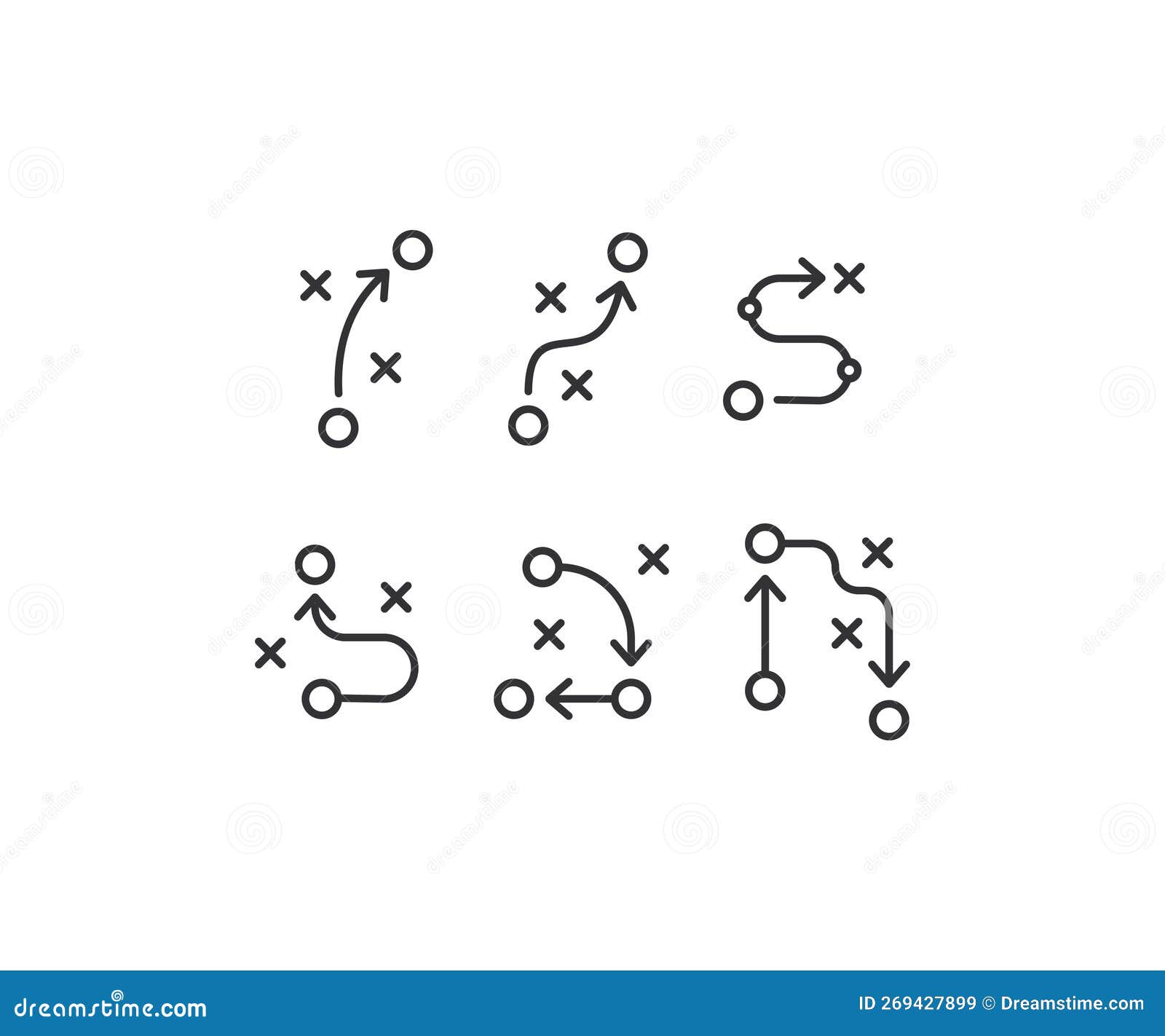 Plan Icon Set. Strategy Vector Stock Vector - Illustration of graphic ...