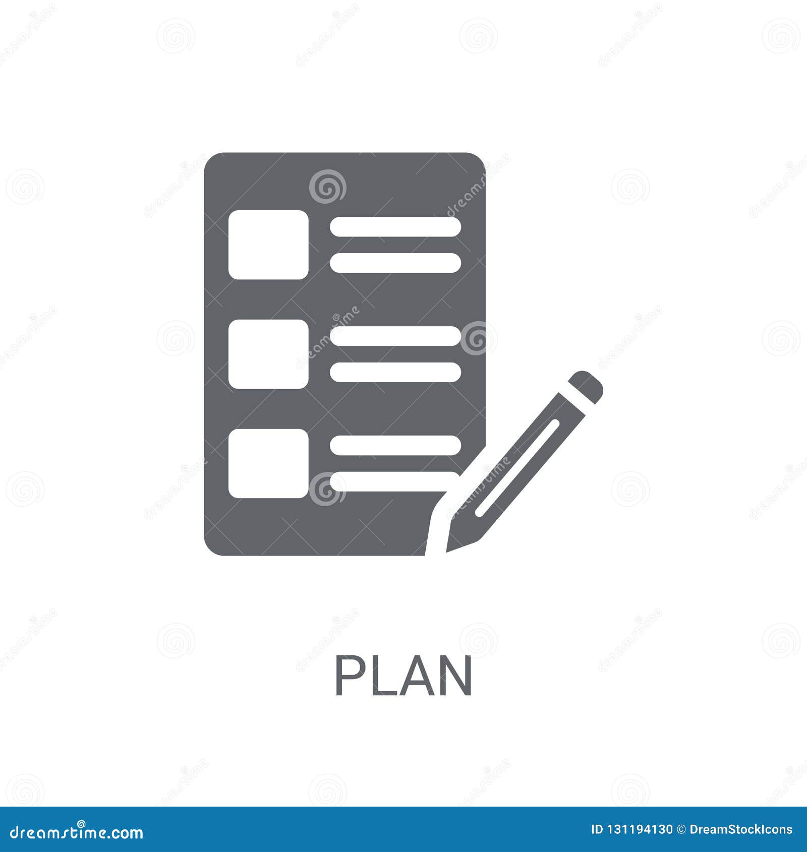 Plan Icon. Trendy Plan Logo Concept on White Background from Pro Stock ...
