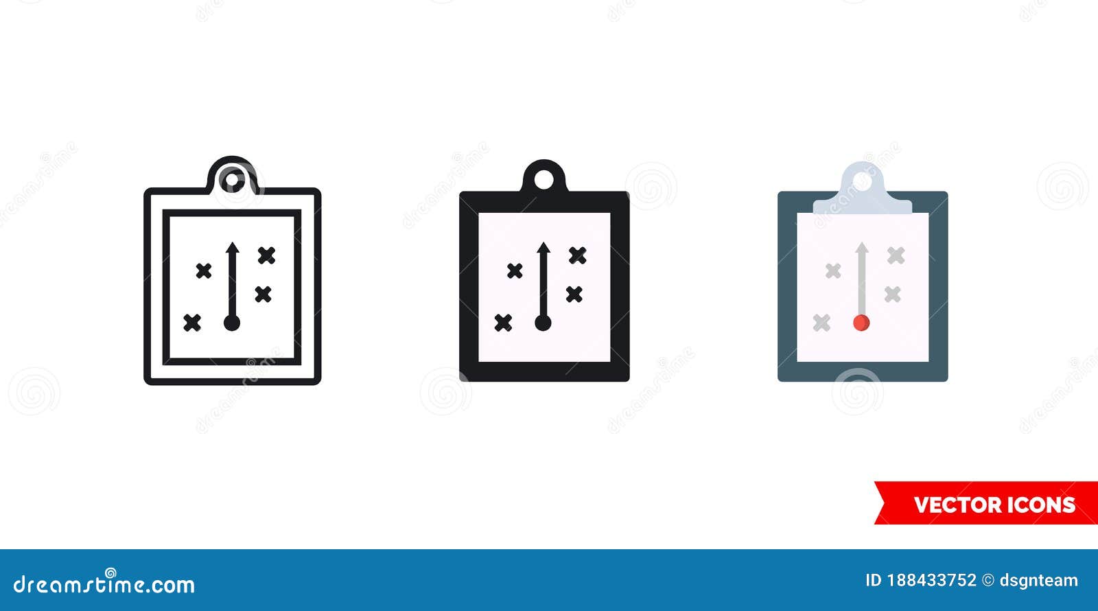Plan Icon of 3 Types. Isolated Vector Sign Symbol. Stock Vector ...