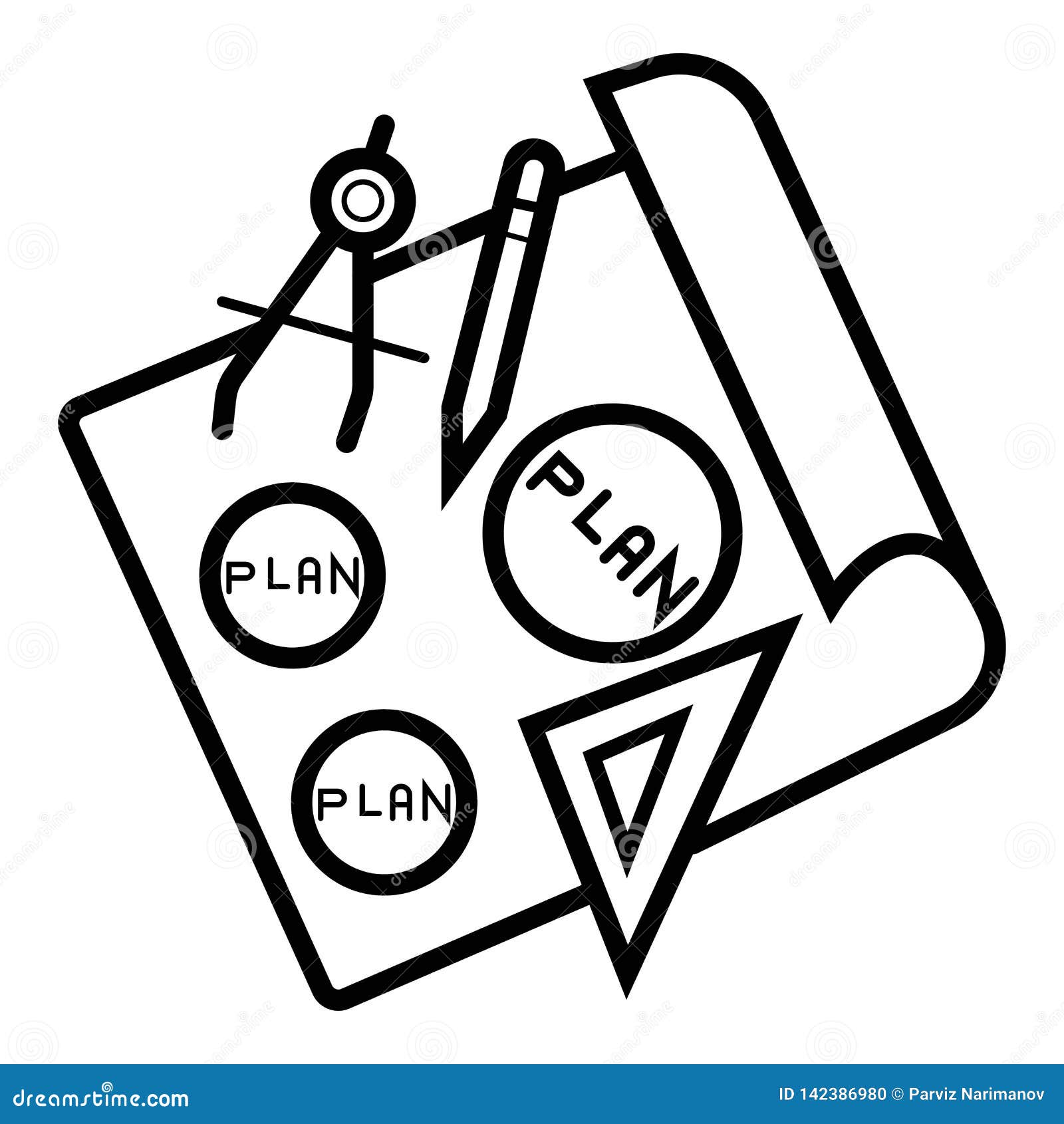 Plan icon vector stock illustration. Illustration of business - 142386980