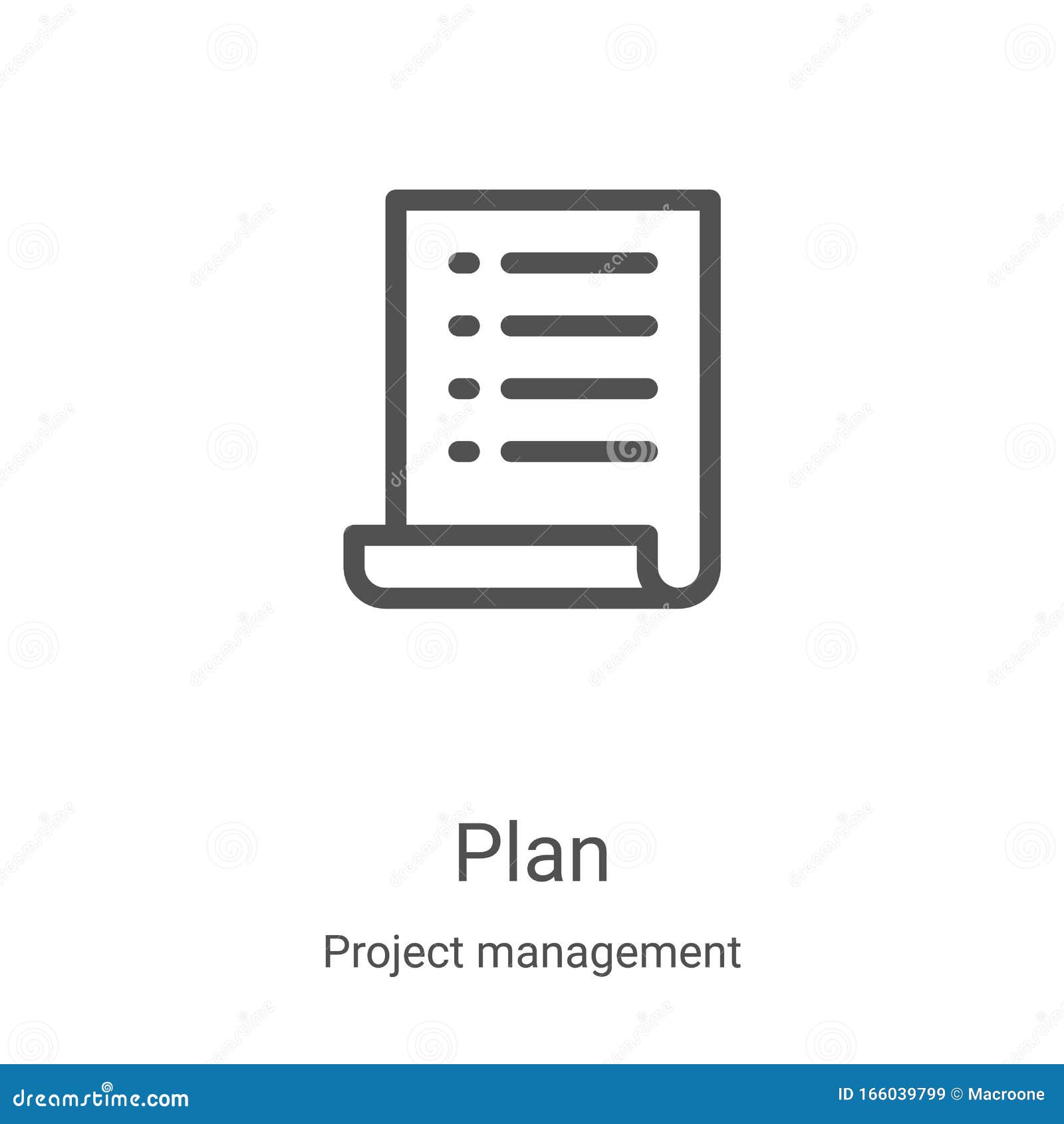 Plan Icon Vector from Project Management Collection. Thin Line Plan ...