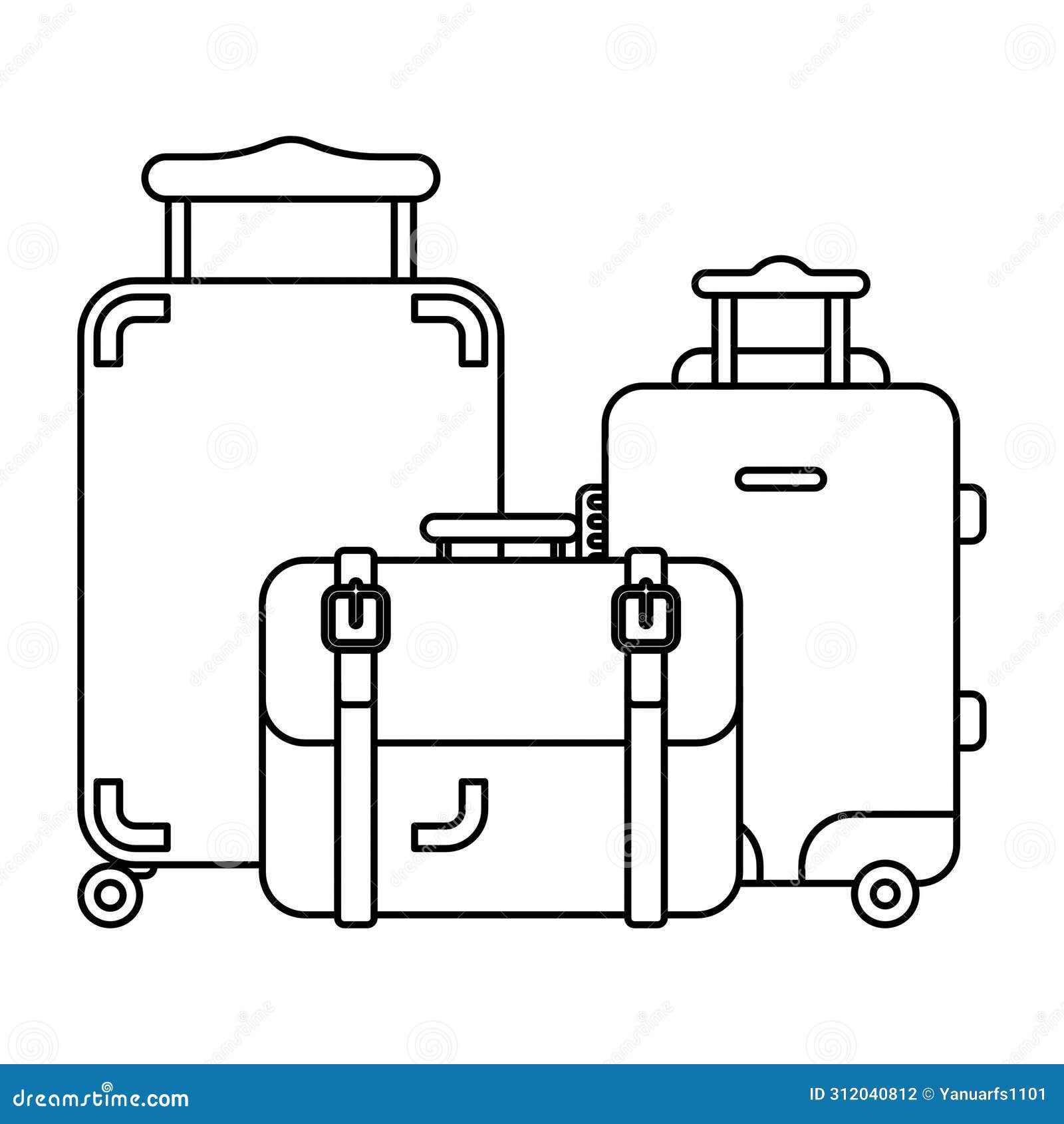 Plan Image Empilage Divers Types Bagages De Voyage Photo stock - Image ...