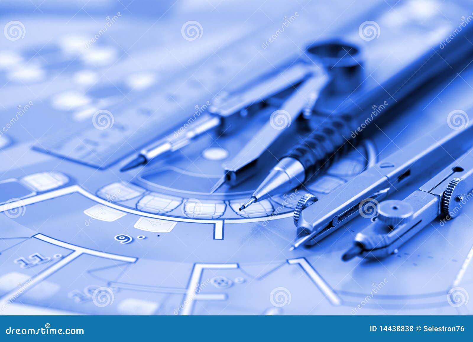 Plan of Interior & Work Tools Stock Photo - Image of instrument ...