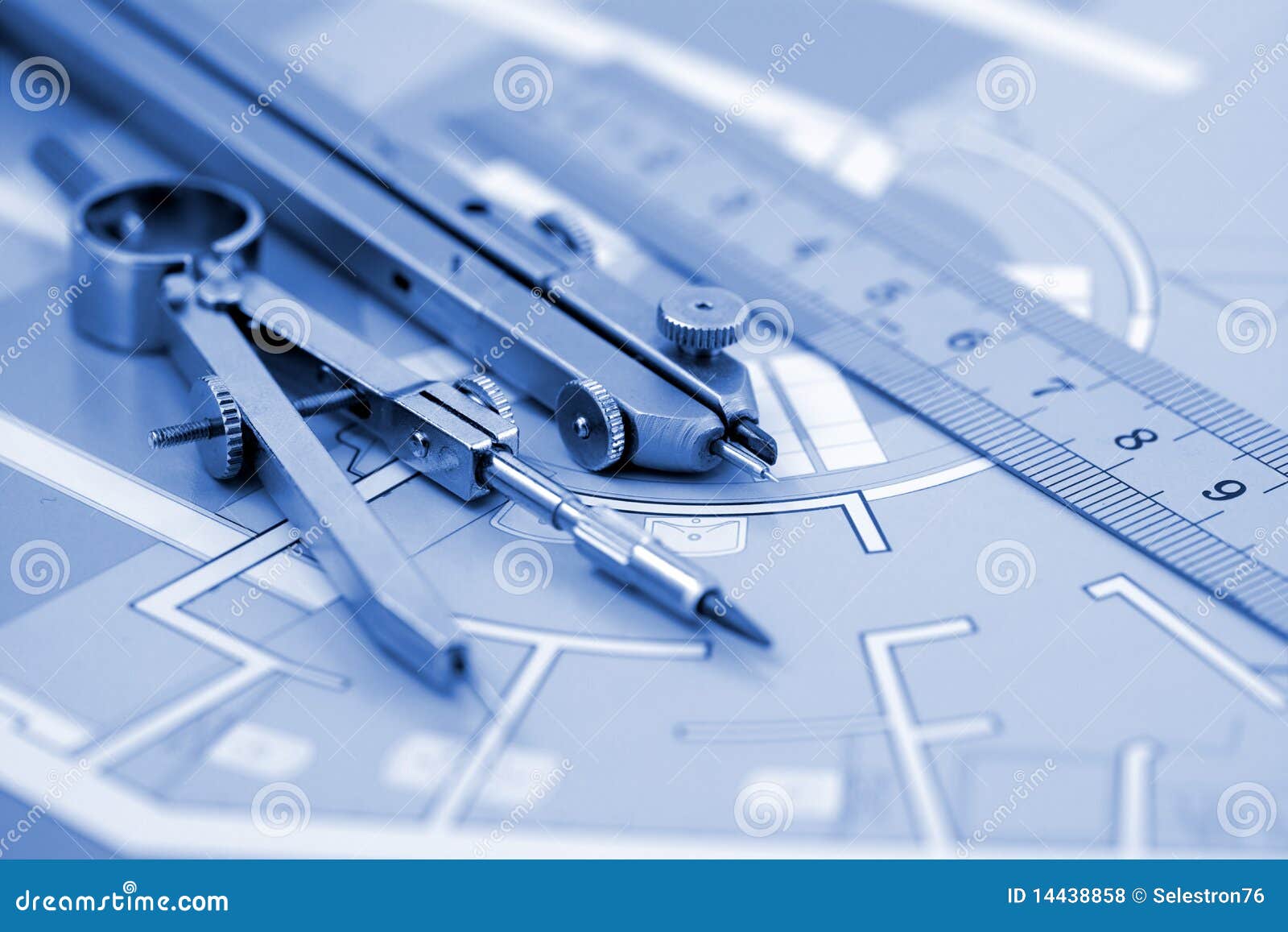 Plan of Interior & Work Tools Stock Photo - Image of instrument ...