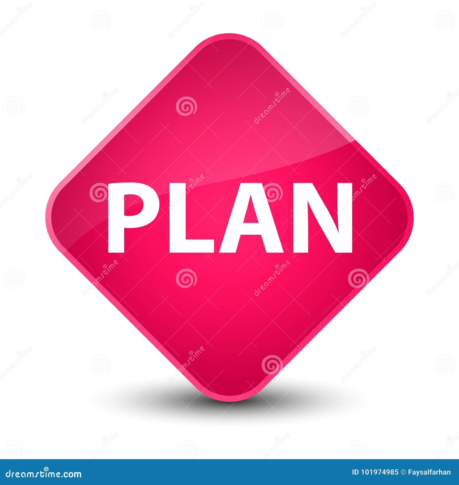 Plan Elegant Pink Diamond Button Stock Illustration - Illustration of ...