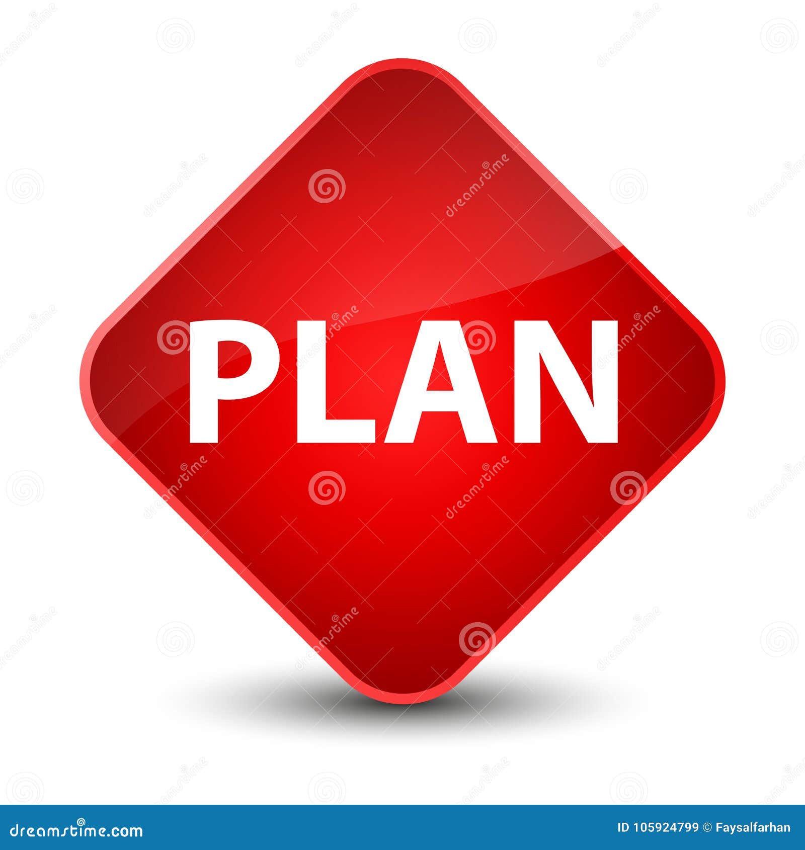 Plan Elegant Red Diamond Button Stock Illustration - Illustration of ...