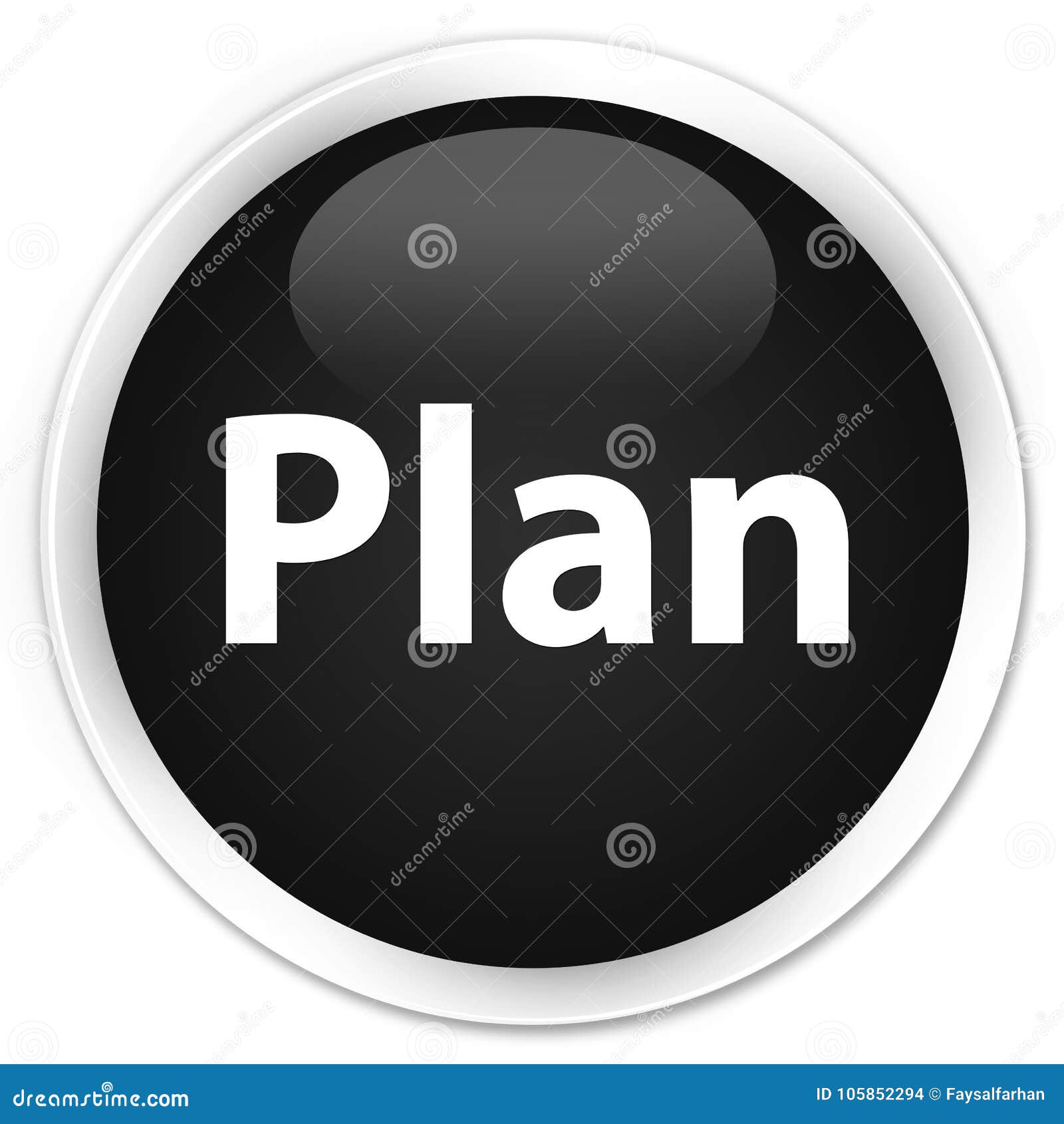 Plan Premium Black Round Button Stock Illustration - Illustration of ...