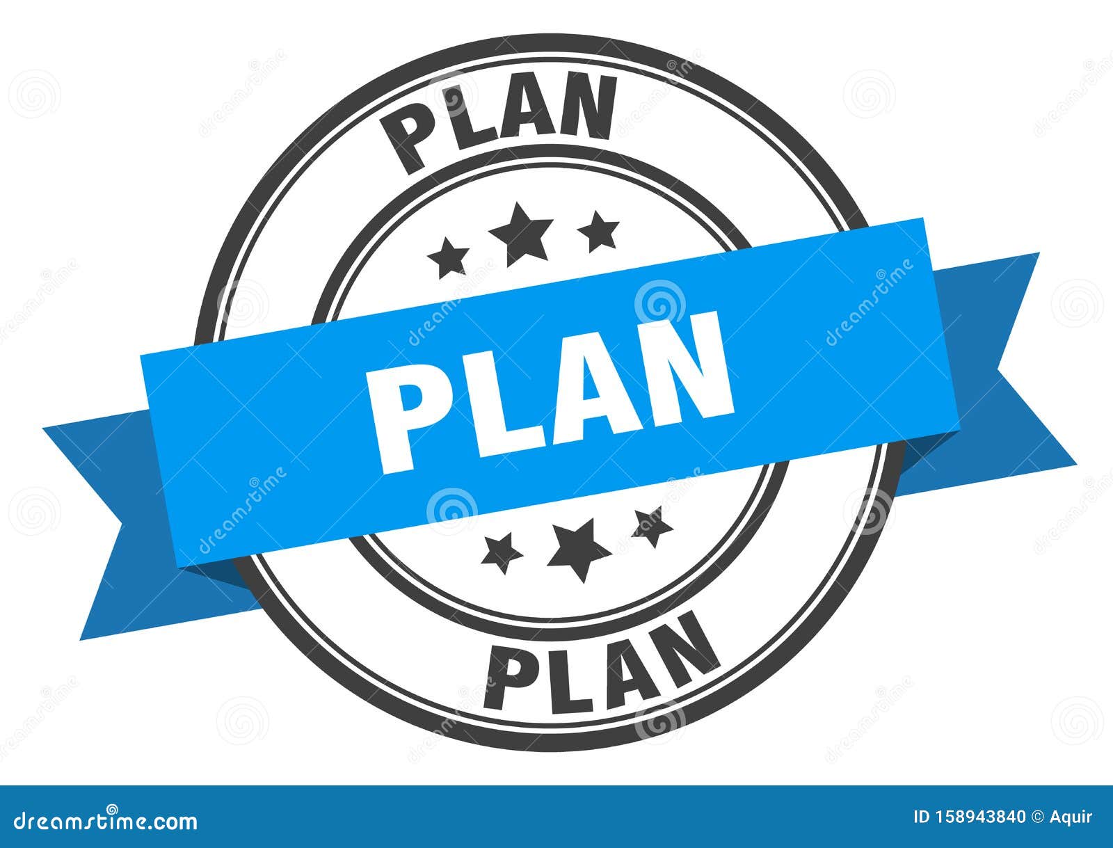 Plan label stock vector. Illustration of price, vector - 158943840