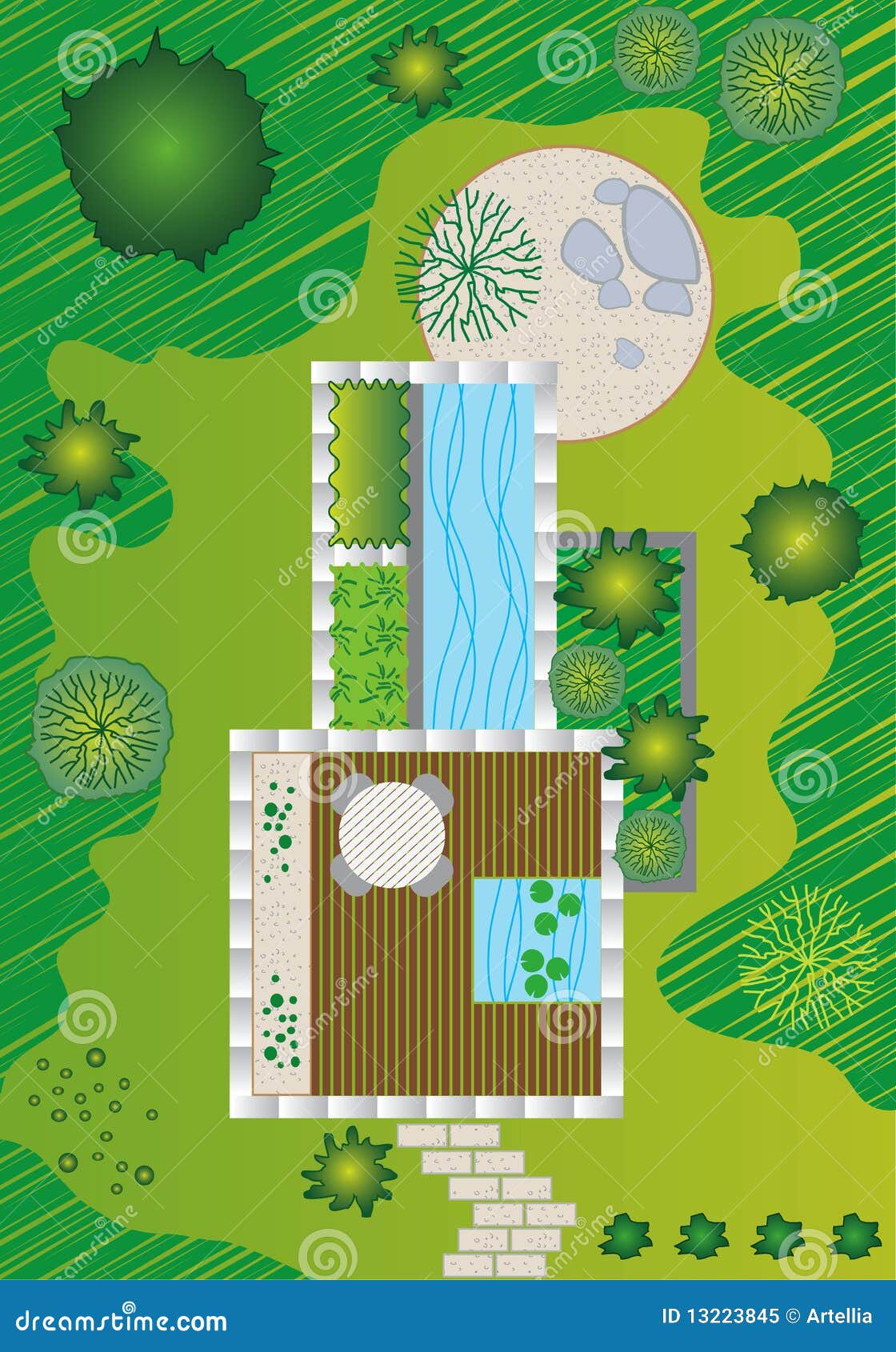 Garden Design Vector Illustration | CartoonDealer.com #33137444