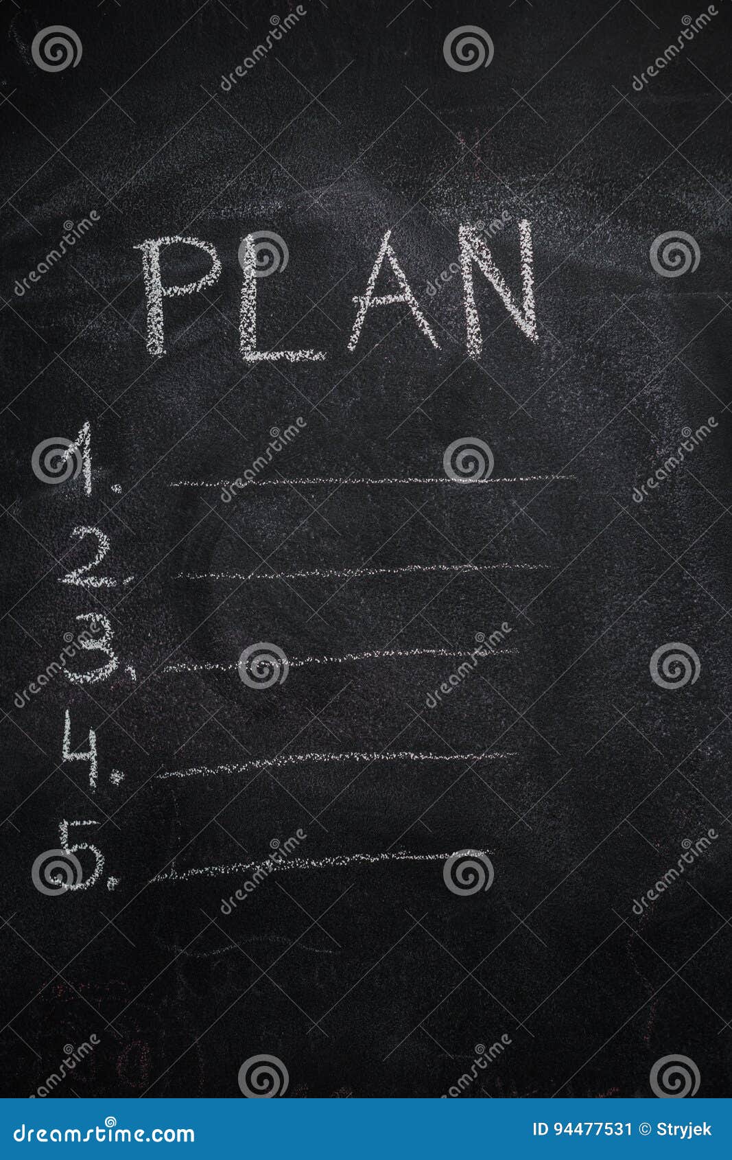 Plan List on Black Chalkboard Stock Image - Image of house, concept ...