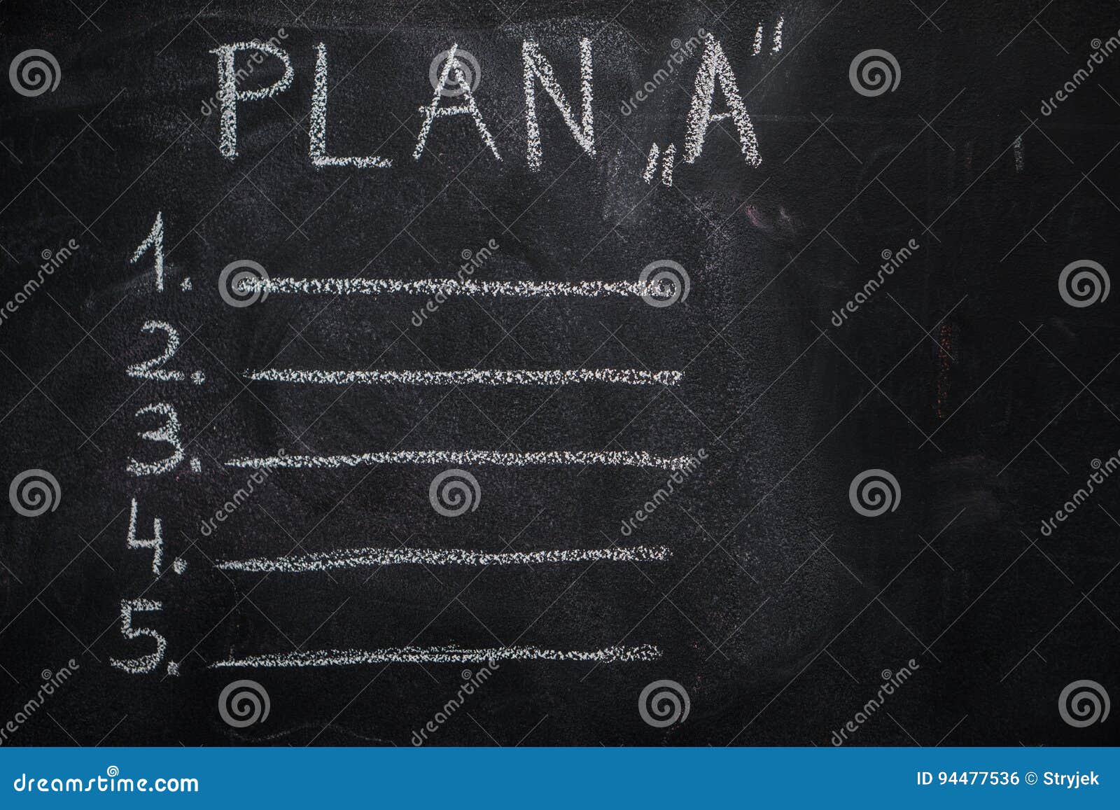Plan `a` List on Black Chalkboard Stock Photo - Image of chalkboard ...