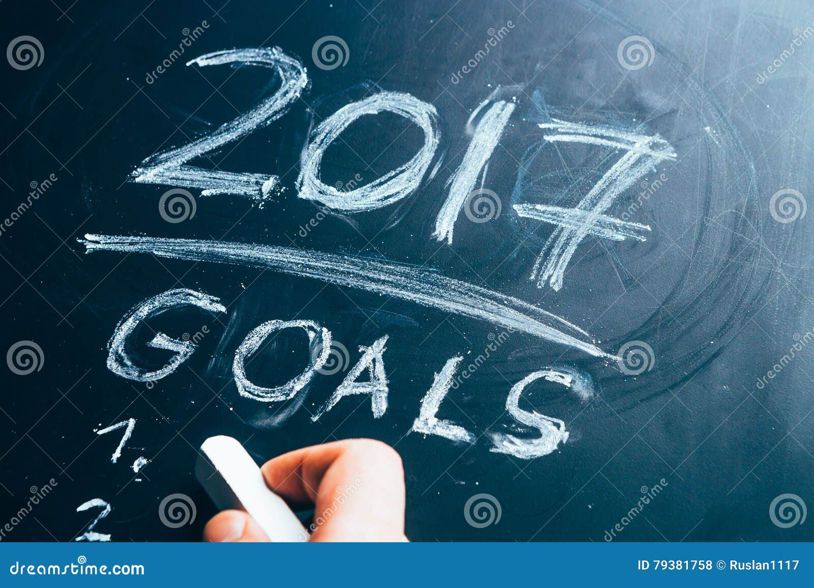 Plan a List of Goals for 2017 Hand Written on Blackboard Stock Photo ...