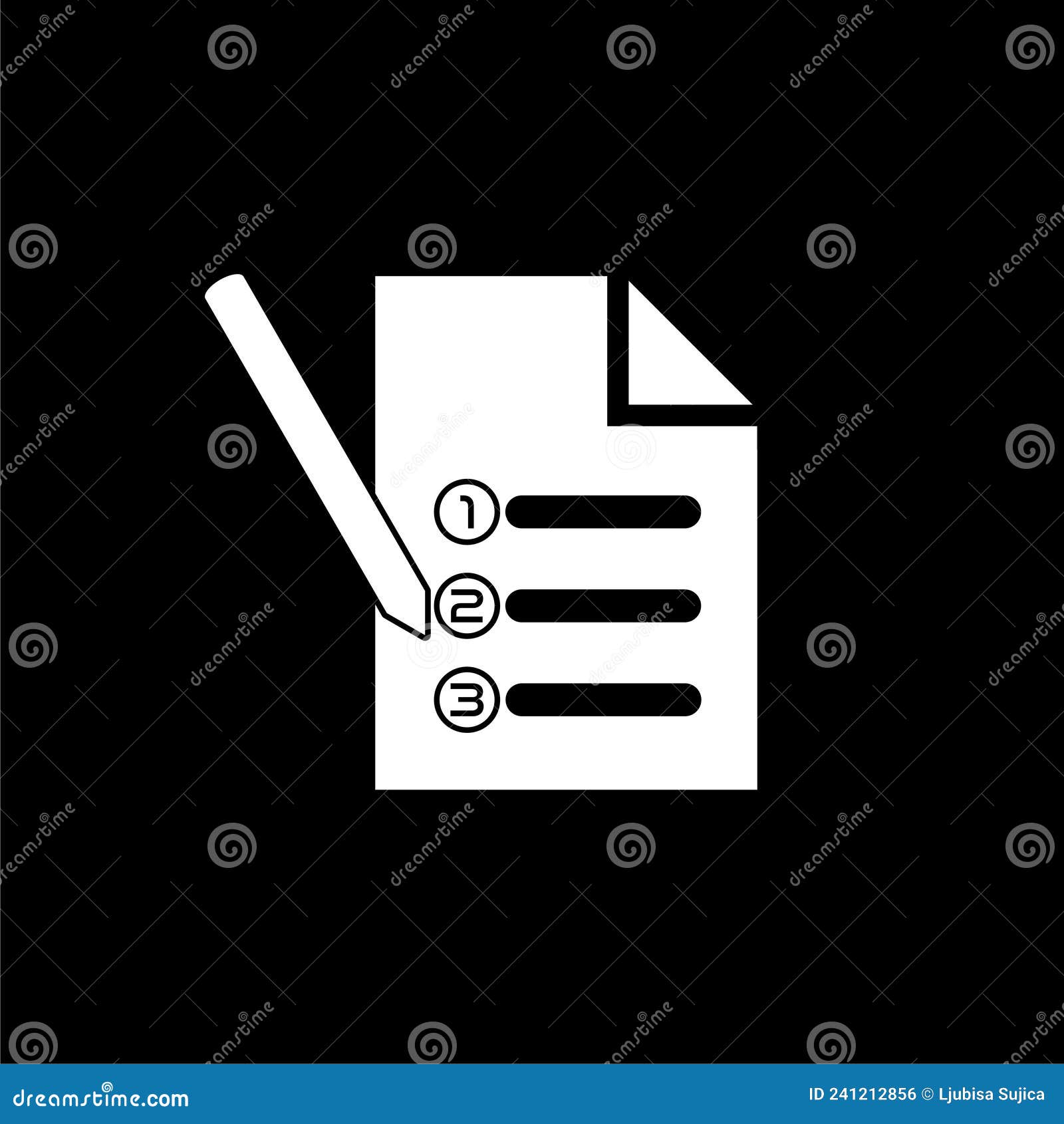 Plan List Icon Isolated on Dark Background Stock Vector - Illustration ...