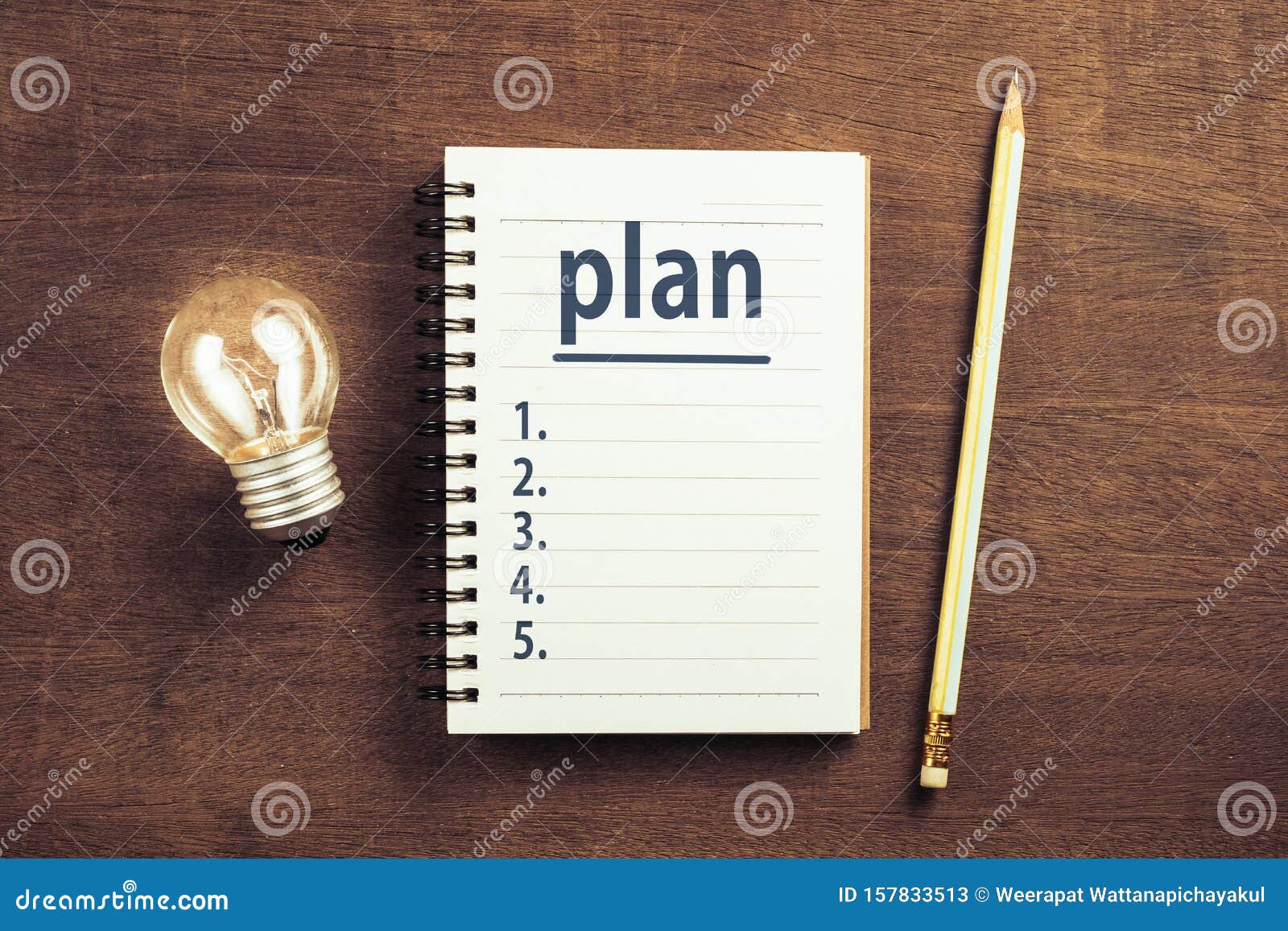 Plan Lists and Idea stock image. Image of concept, goal - 157833513