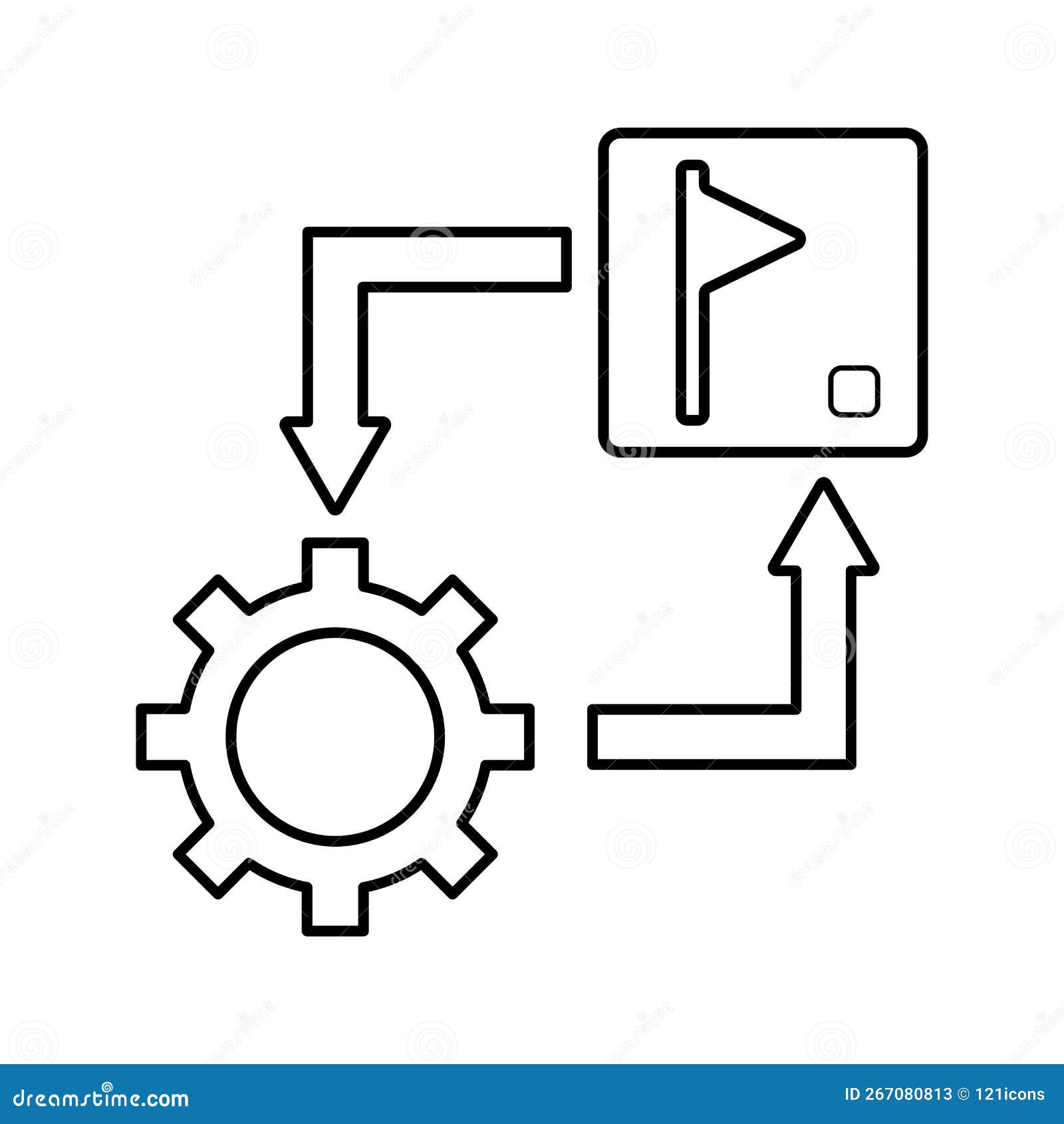 Plan, Method Outline Icon. Line Art Vector Stock Illustration ...