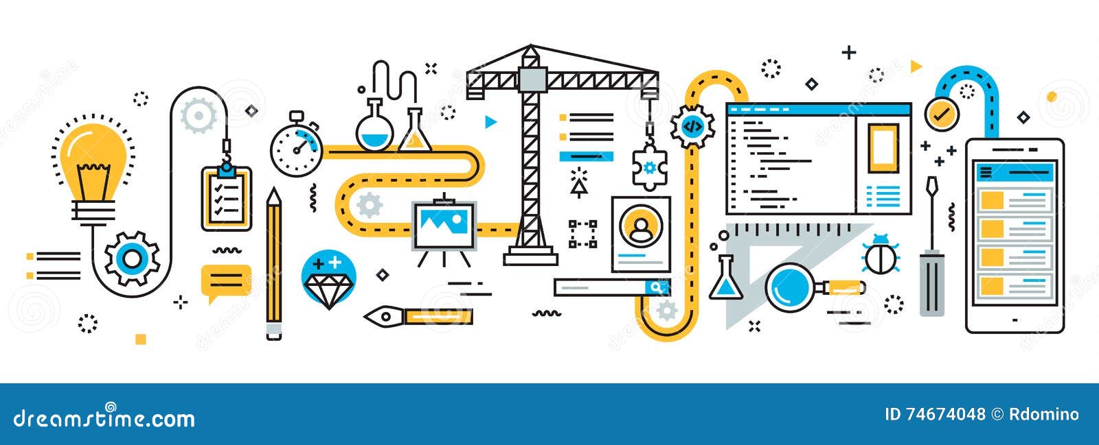 Plan of Mobile Application Development Process Stock Vector ... Plan of Mobile Application Development Process Stock Vector ...