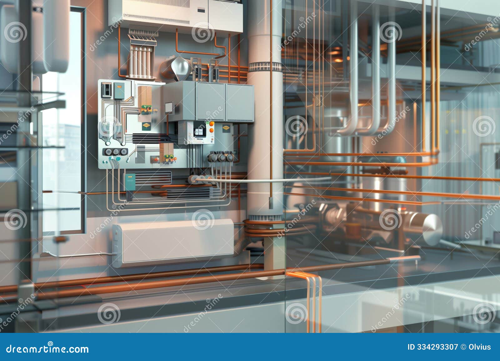 Plan of a Modern Home Heating System Stock Illustration - Illustration ...