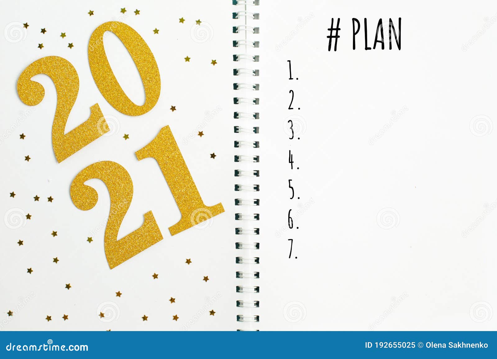 PLAN for New Year 2021 Words Written in an Office Notebook Stock Image ...
