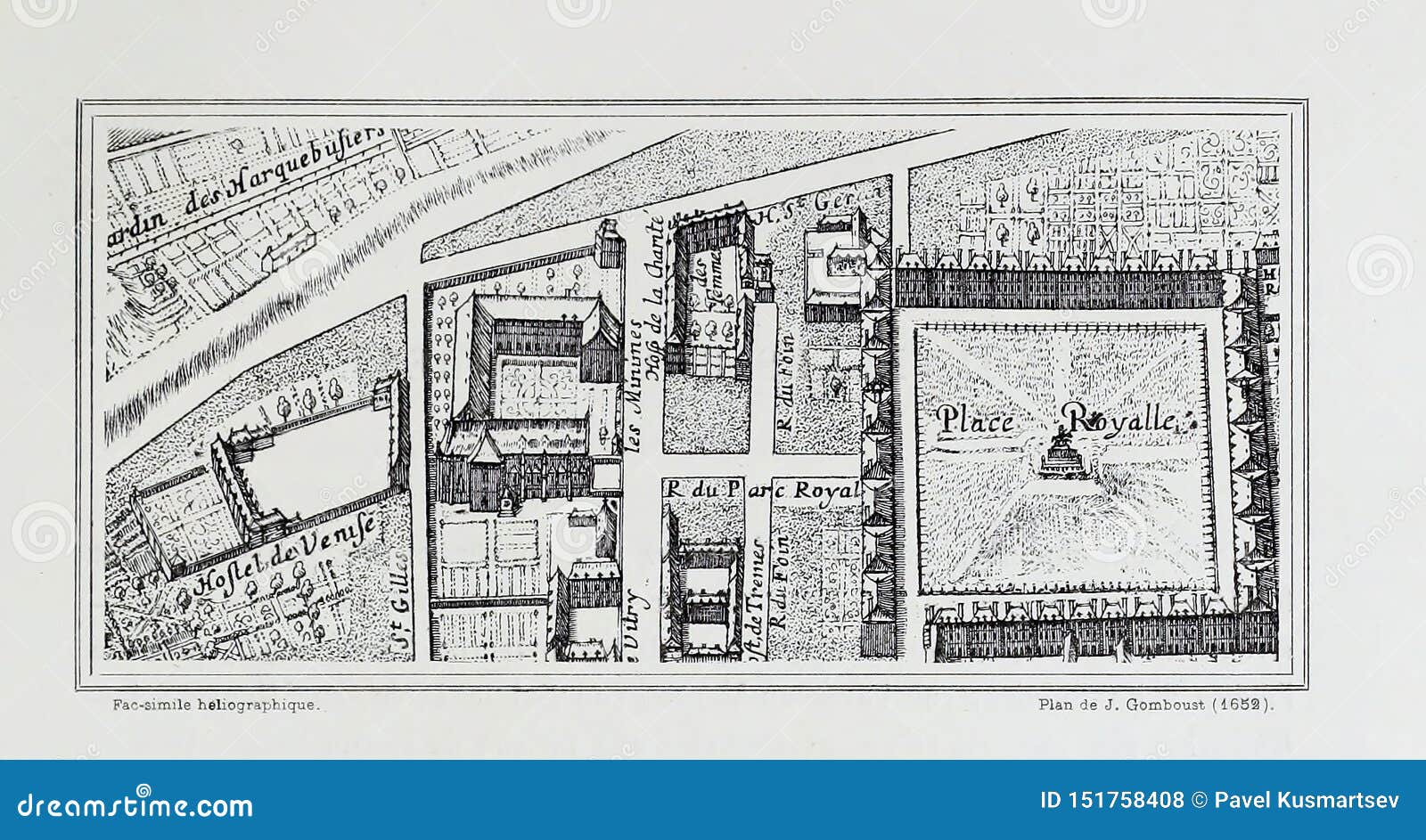 Plan of Paris. Retro image editorial stock photo. Image of illustrated ...