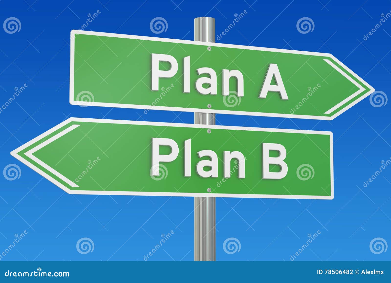 Plan B Alternative Difficult Path Concept Vector Infographic ...