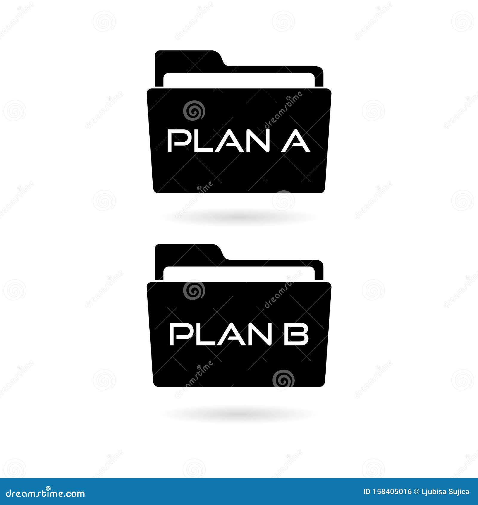 Plan a Plan B Backup Plan or Alternative Option Stock Vector ...