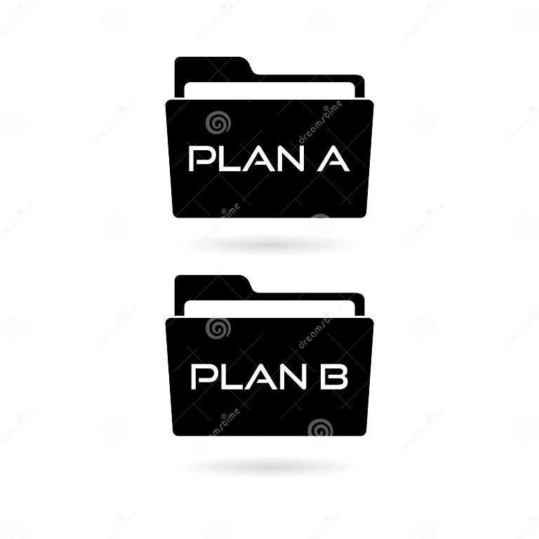 Plan a Plan B Backup Plan or Alternative Option Stock Vector ...