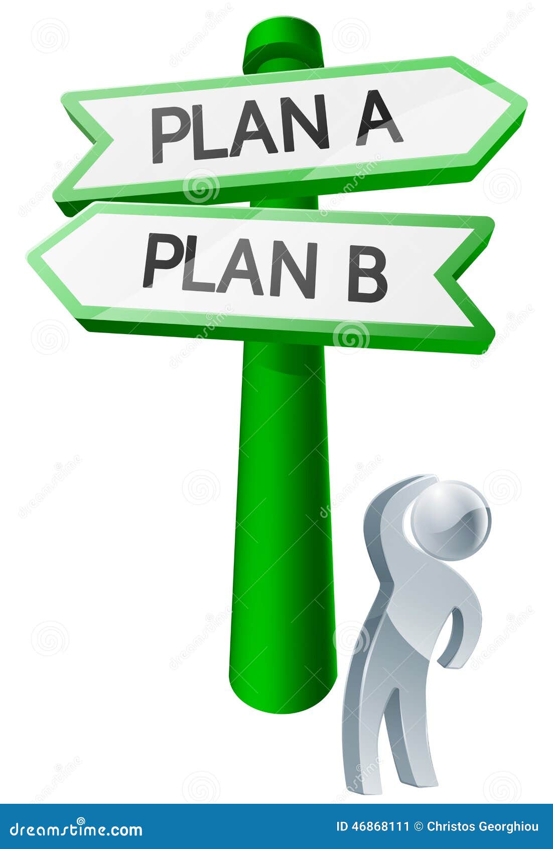 Plan a or Plan B concept stock vector. Illustration of decision - 46868111