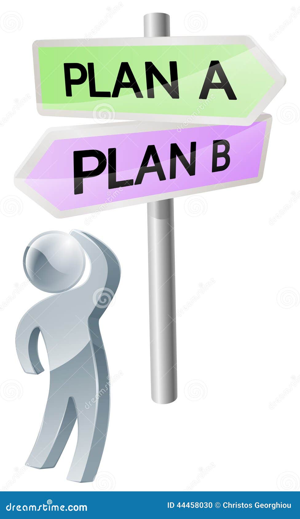 Plan a or Plan B decision stock vector. Illustration of isolated - 44458030