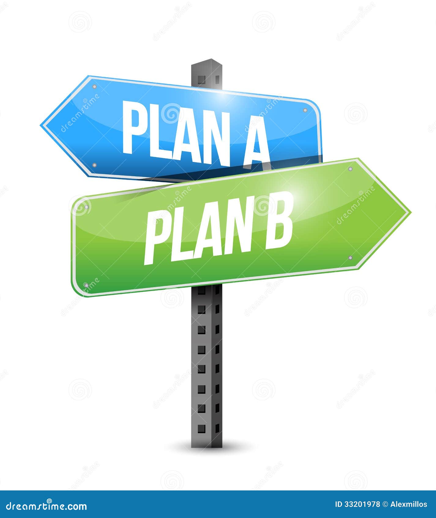 Plan a Plan B Road Sign Illustration Design Stock Illustration ...