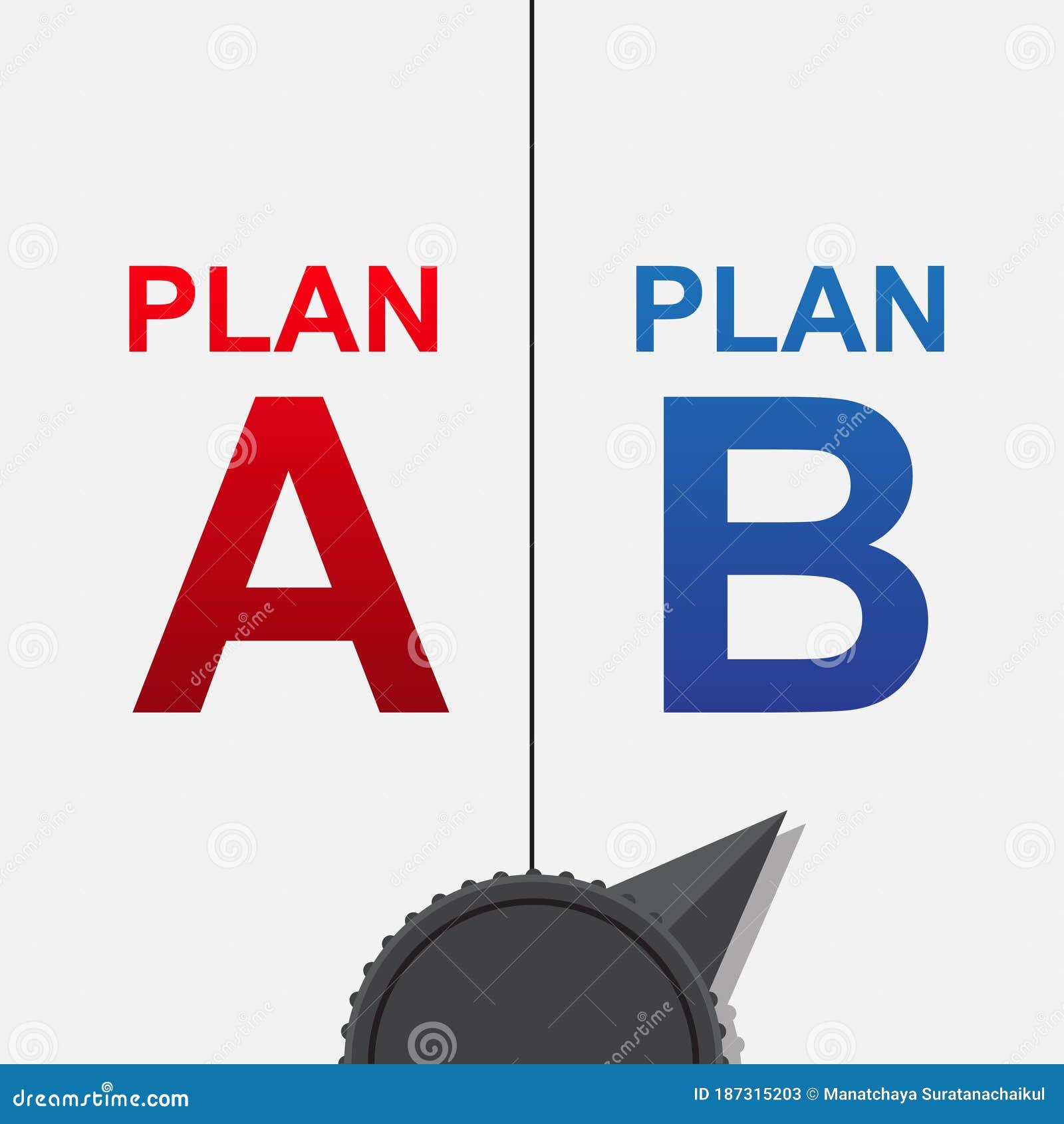 Plan a or Plan B selector stock vector. Illustration of graphic - 187315203