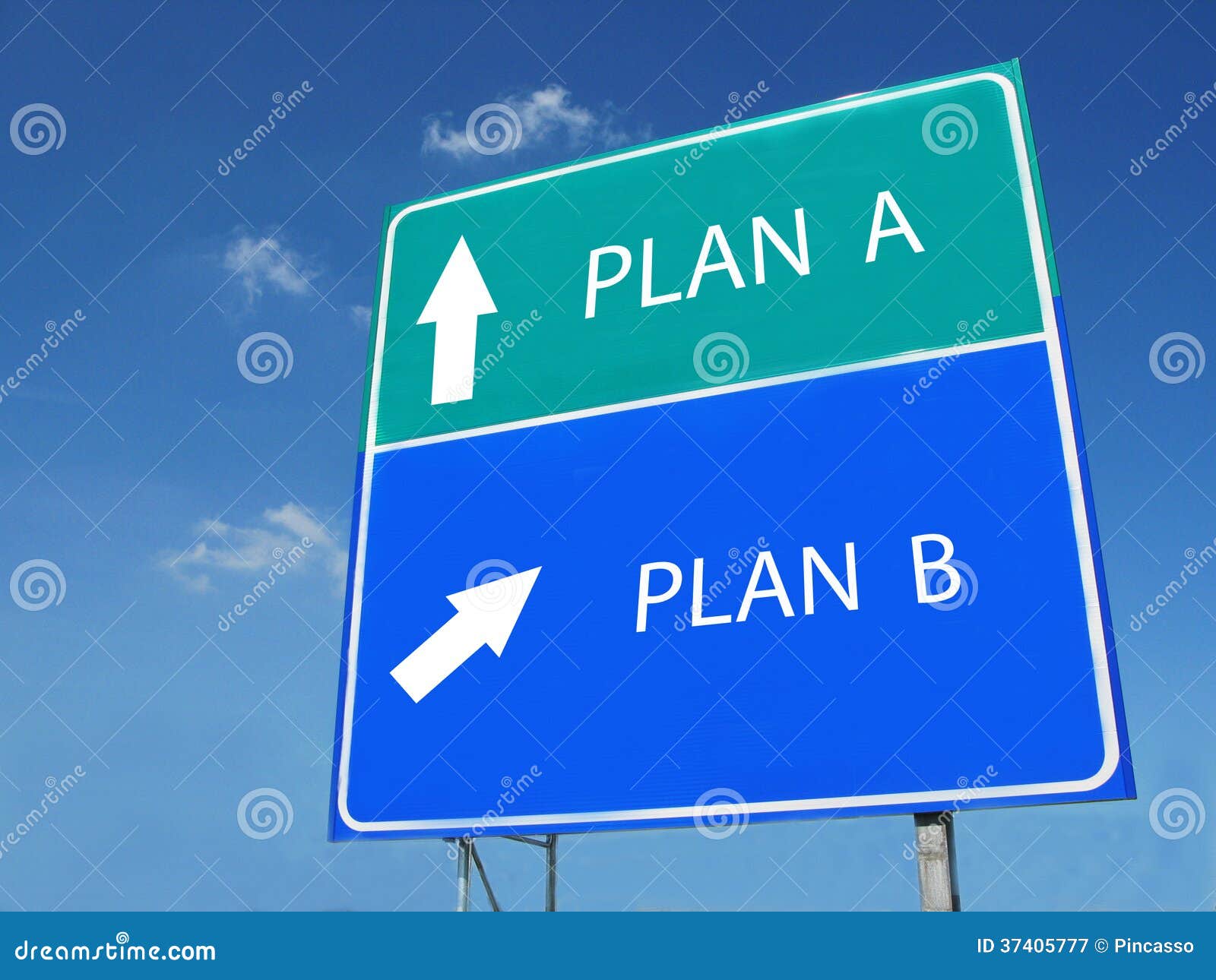 PLAN a -- PLAN B sign stock image. Image of post, recovery - 37405777