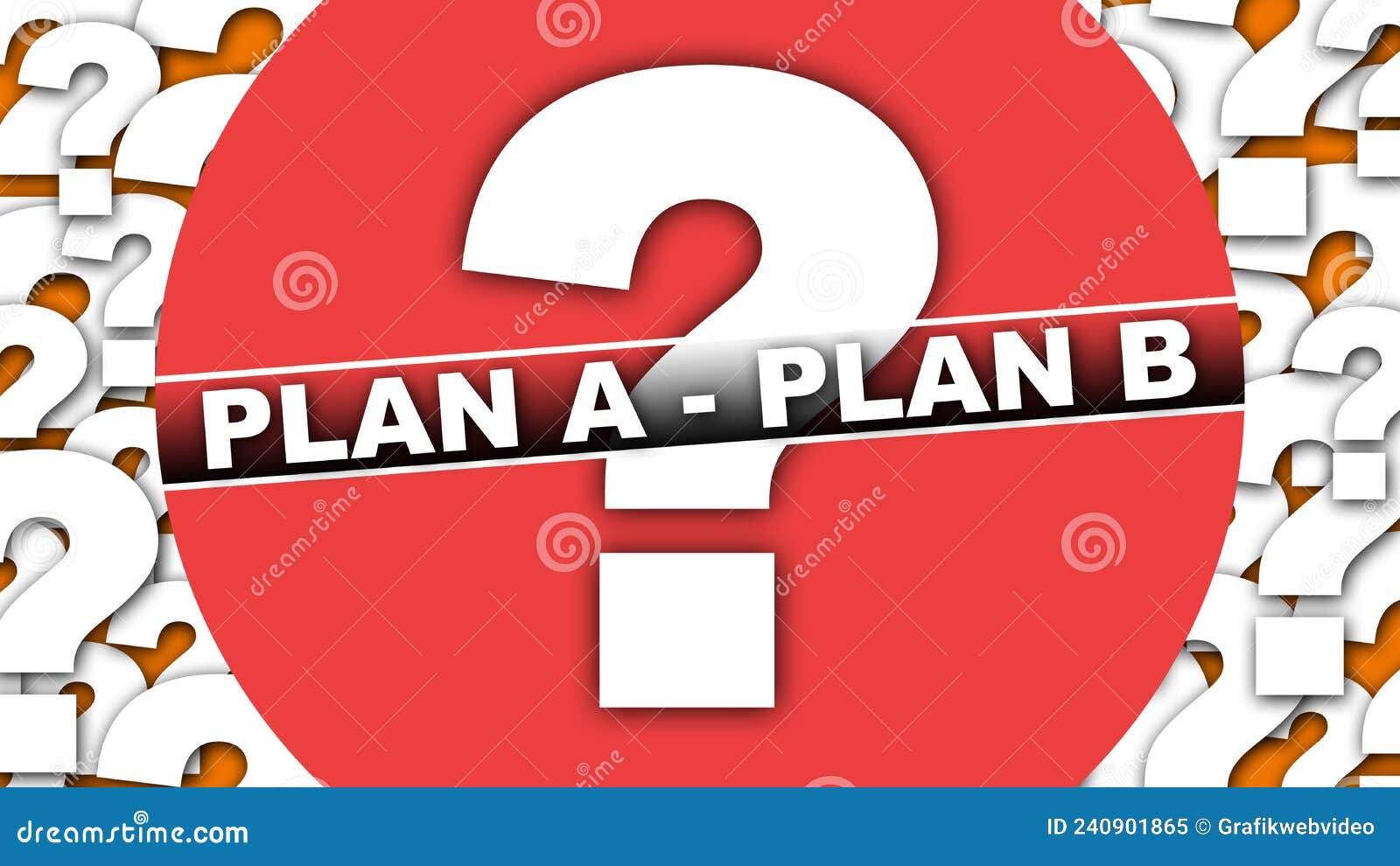 Plan a Plan B ? Text Title - Circular Concept - Orange Background - 3D ...