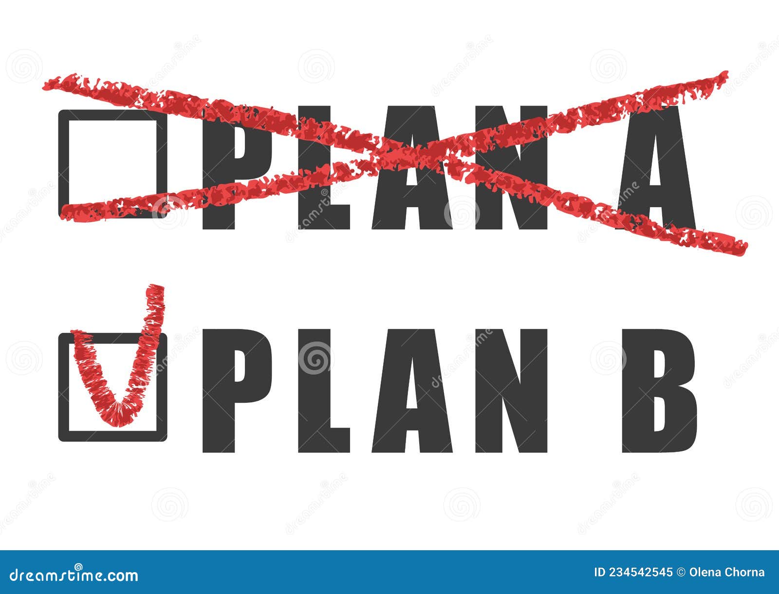 Plan a and Plan B Vector Illustration Stock Vector - Illustration of ...