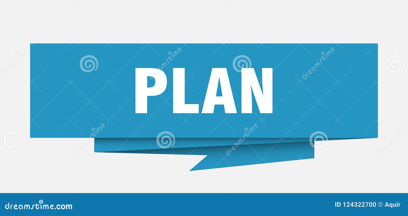 Plan stock vector. Illustration of flat, banner, blue - 124322700